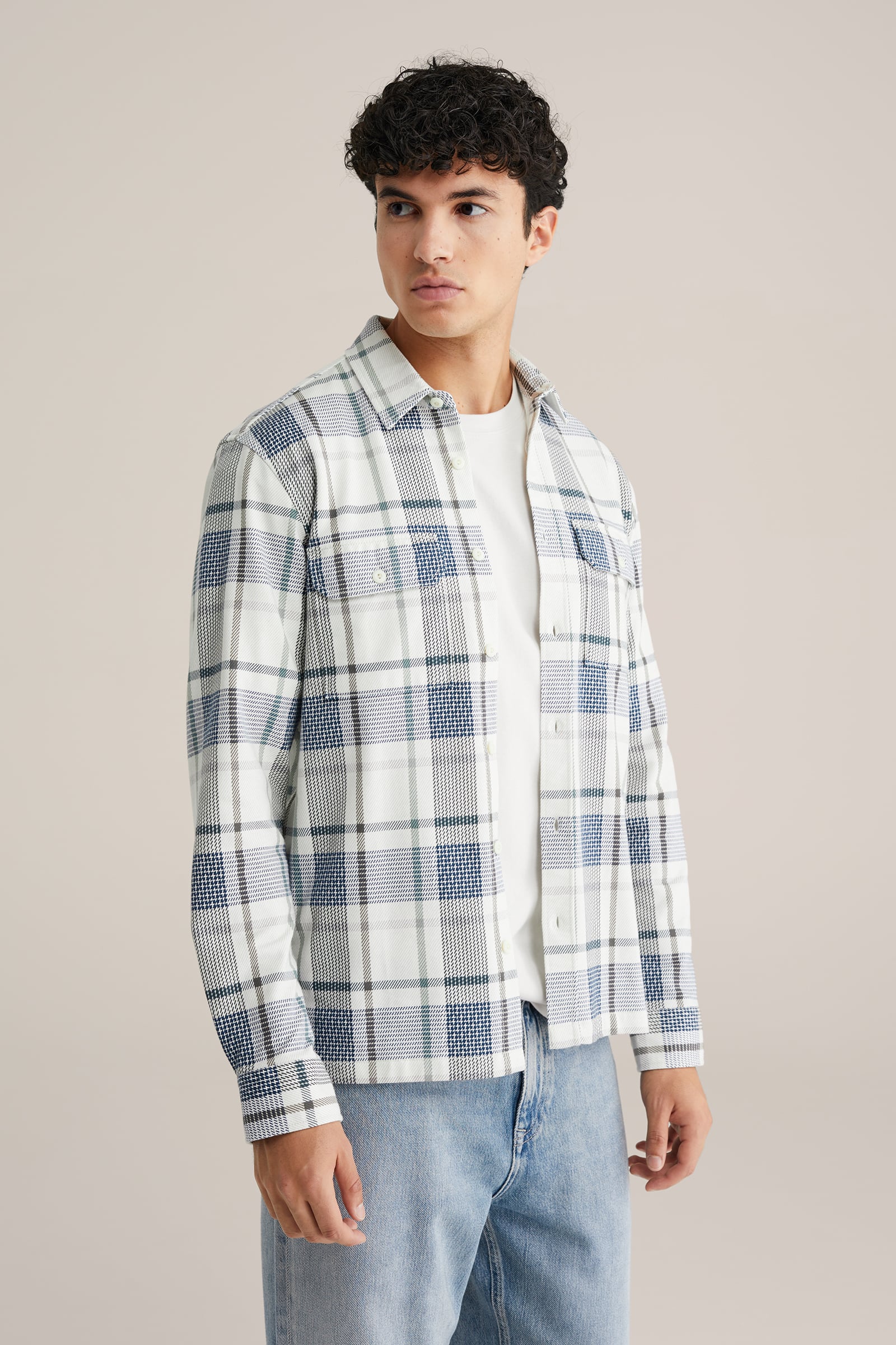 Heren regular fit overshirt met ruit | wefashion.com