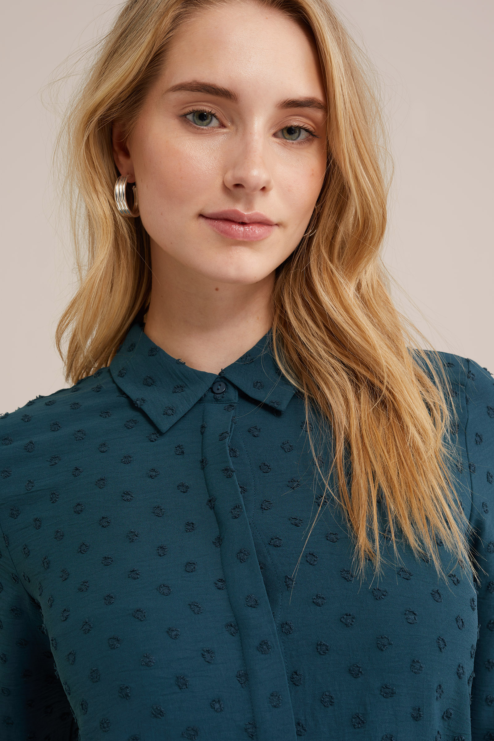 Dames blouse met structuur | wefashion.com
