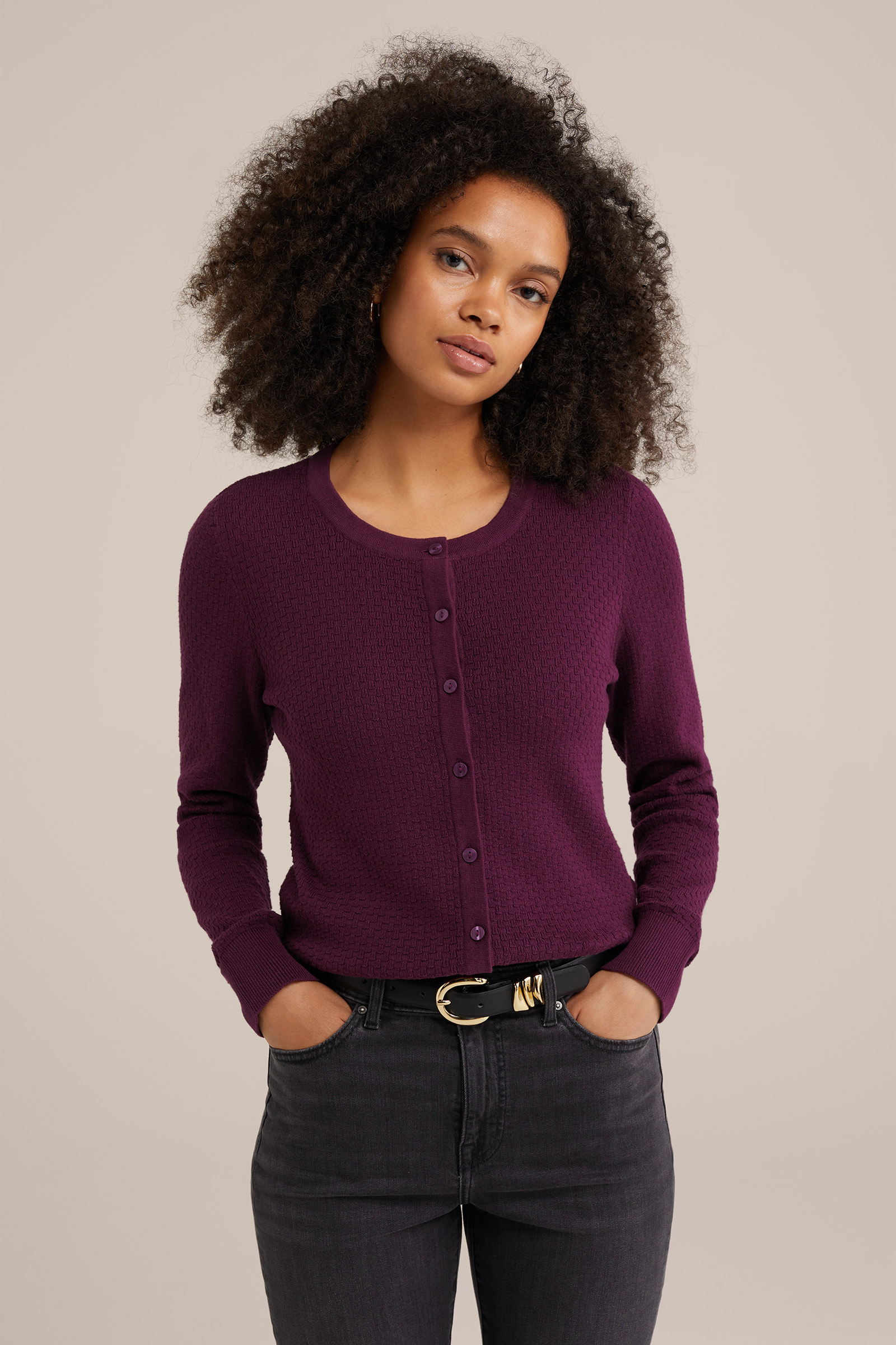 Dames vest met structuur | wefashion.com