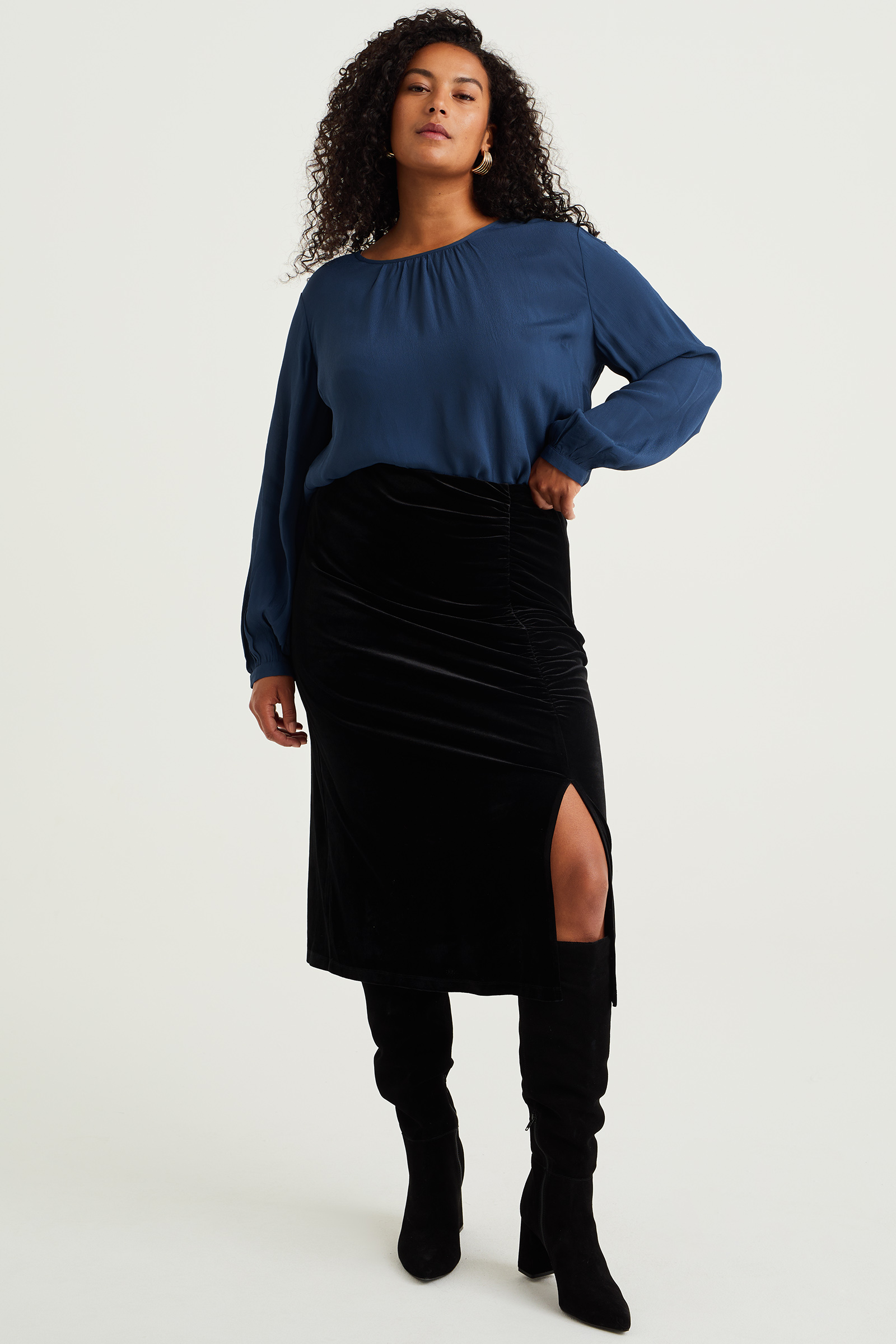 Dames velvet rok | wefashion.com
