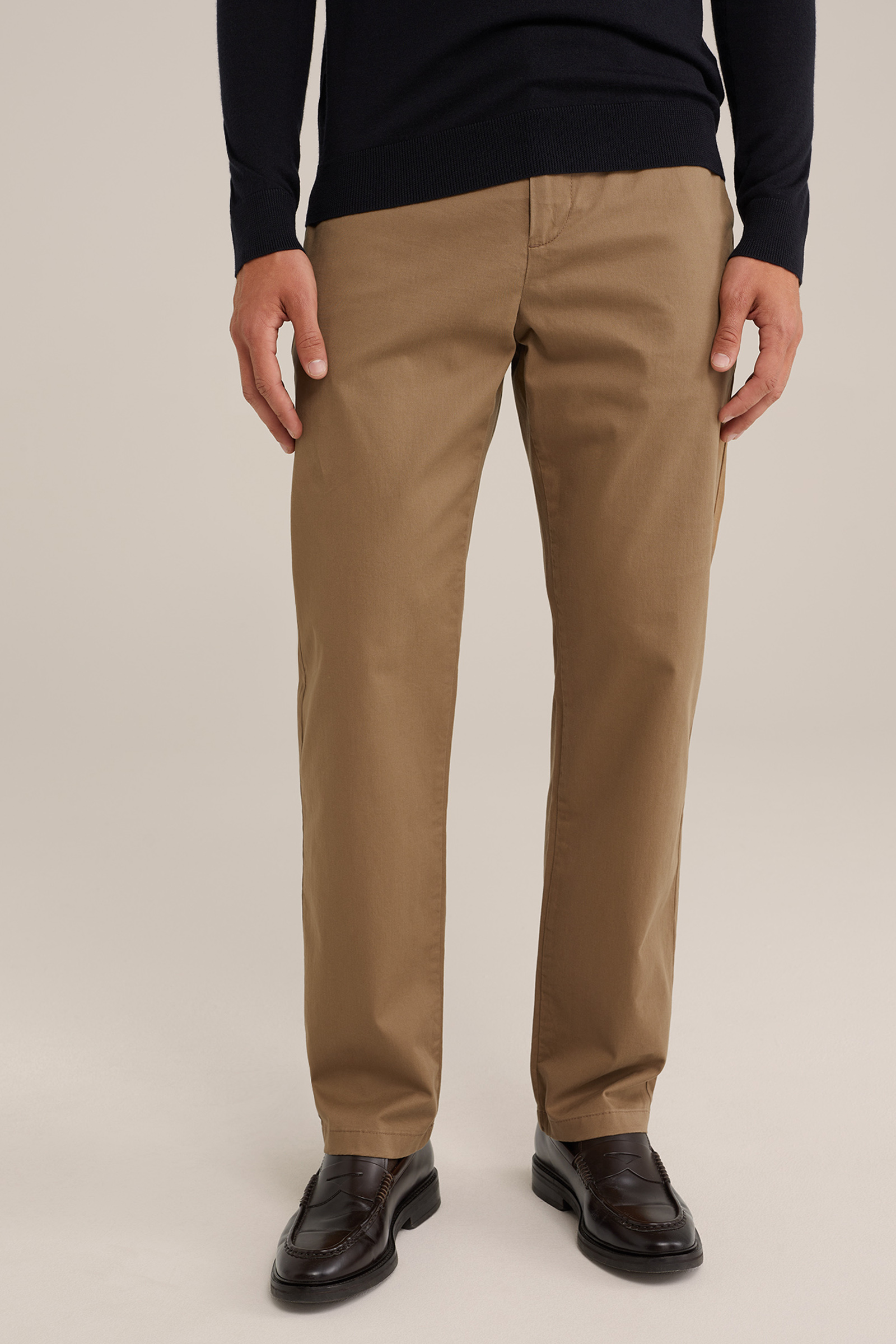 Heren regular fit chino met stretch | wefashion.com