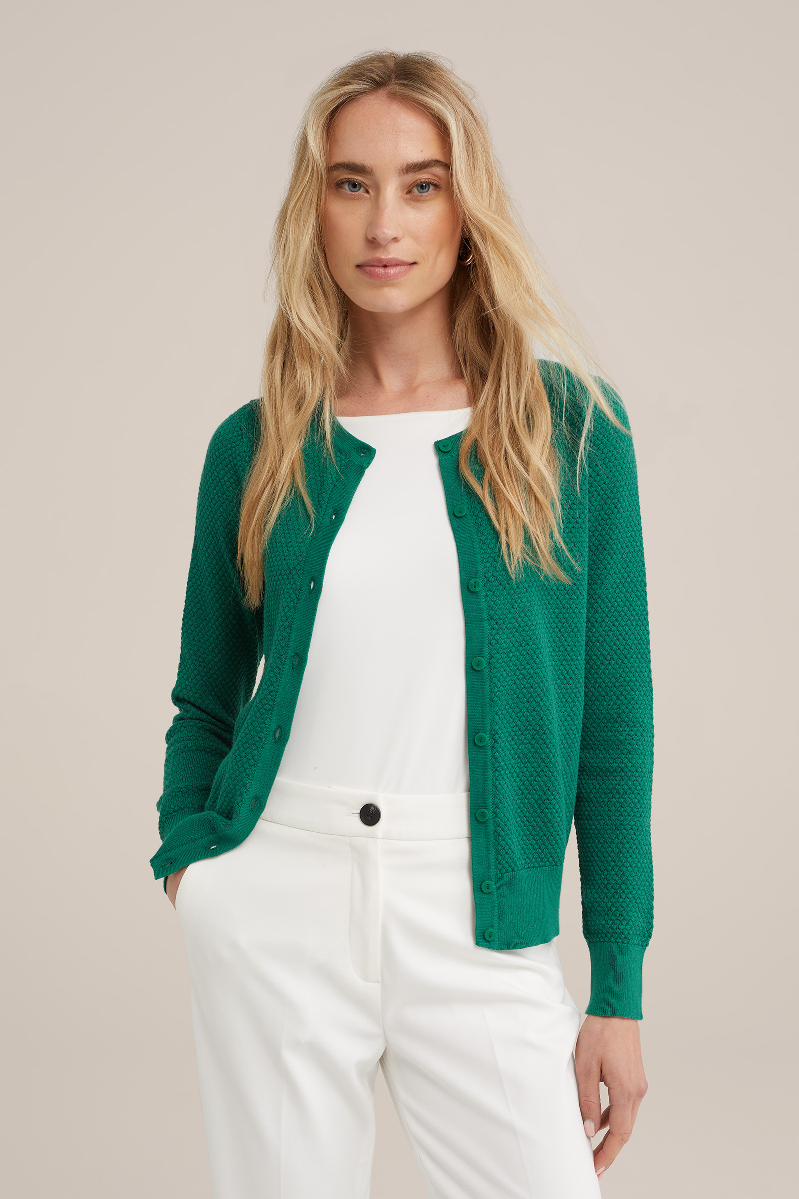 Dames vest met structuur | wefashion.com