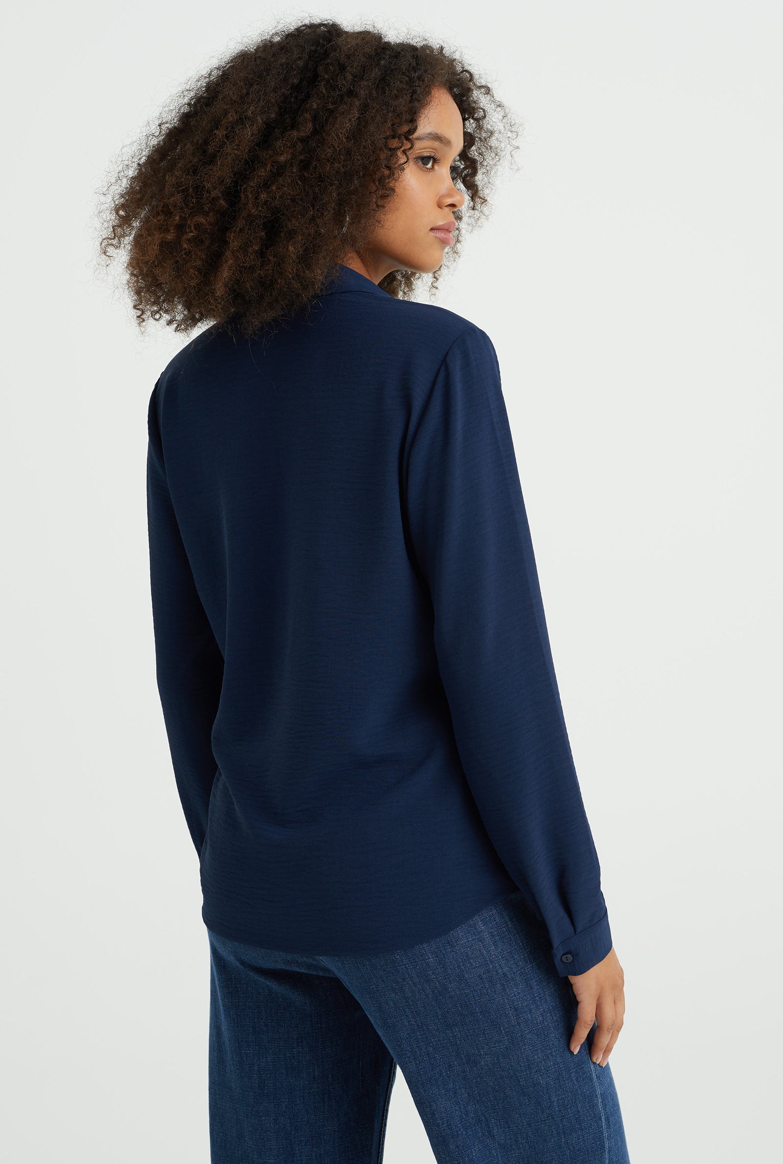 Dames blouse met fijne structuur | wefashion.nl