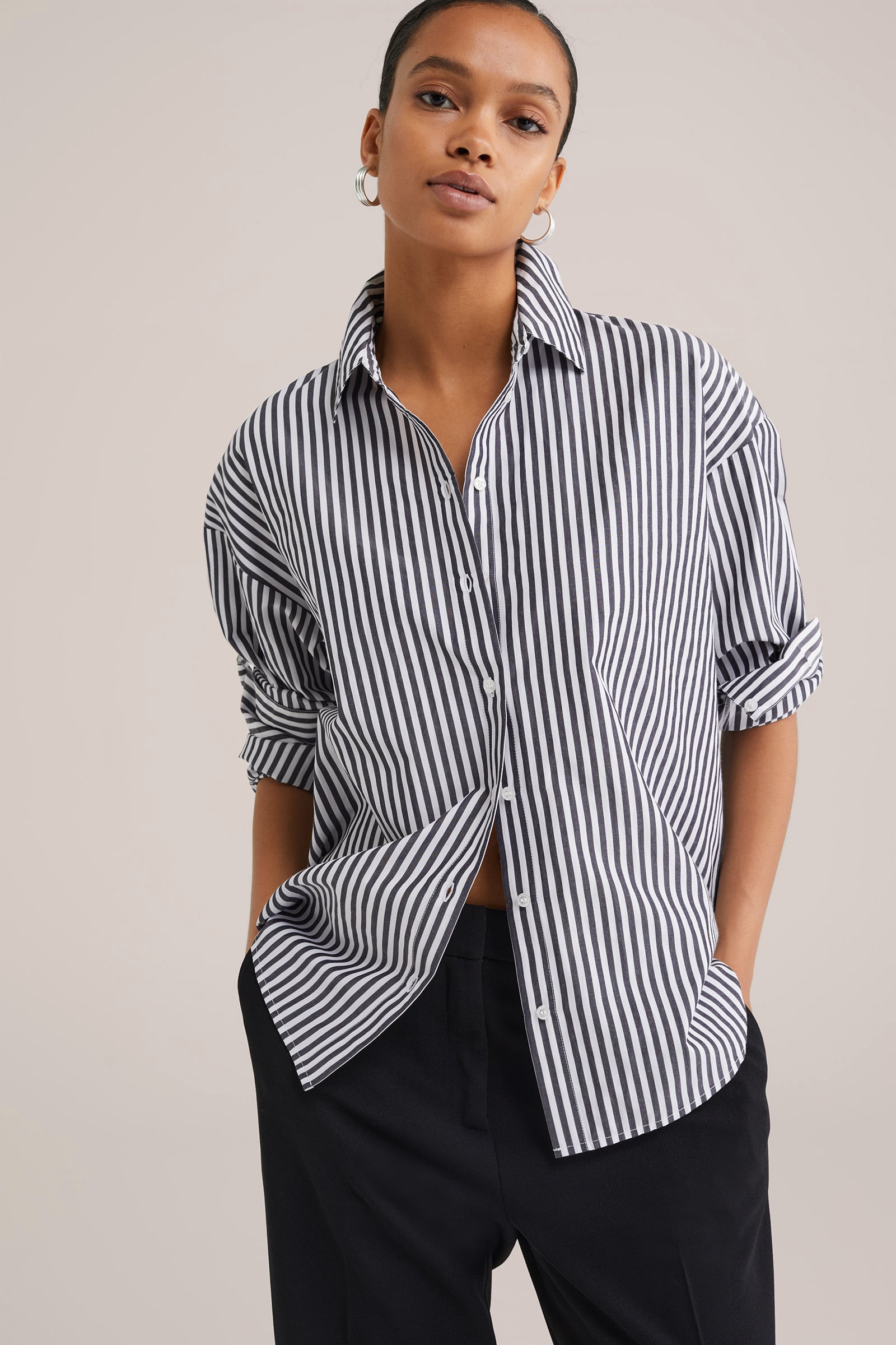 Dames Oversized blouse met streep | wefashion.com