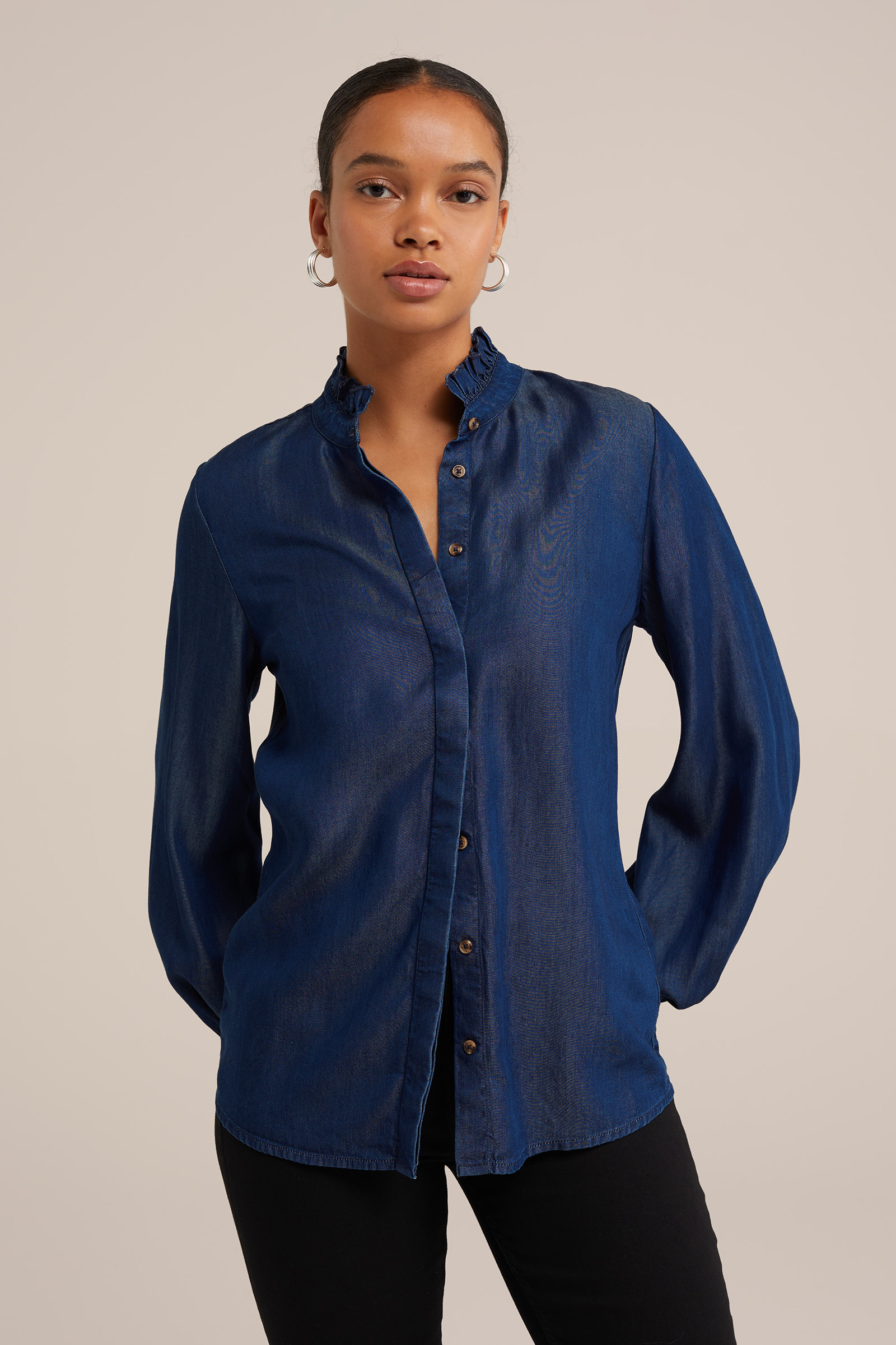 Dames denim blouse | wefashion.com