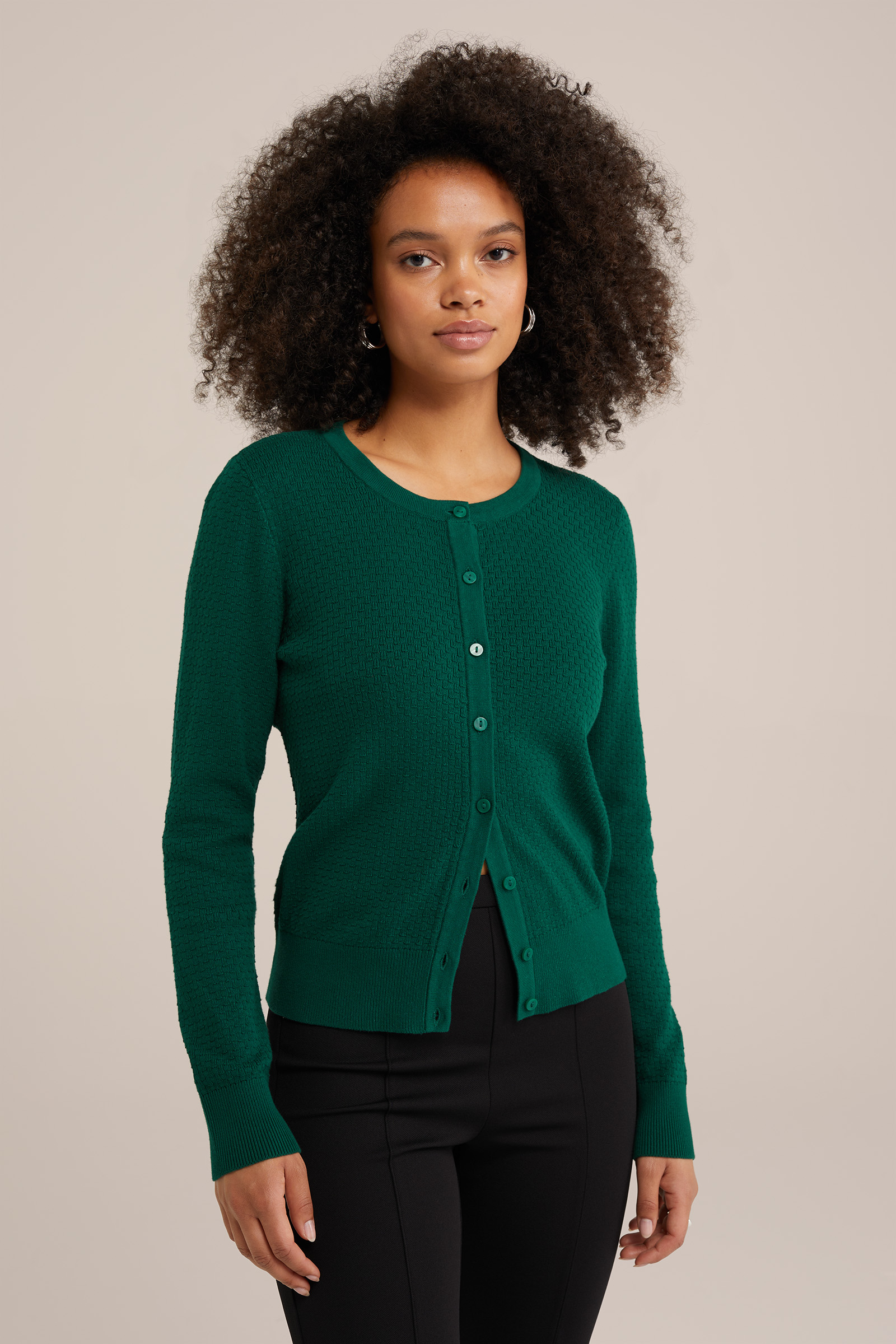 Dames vest met structuur | wefashion.com