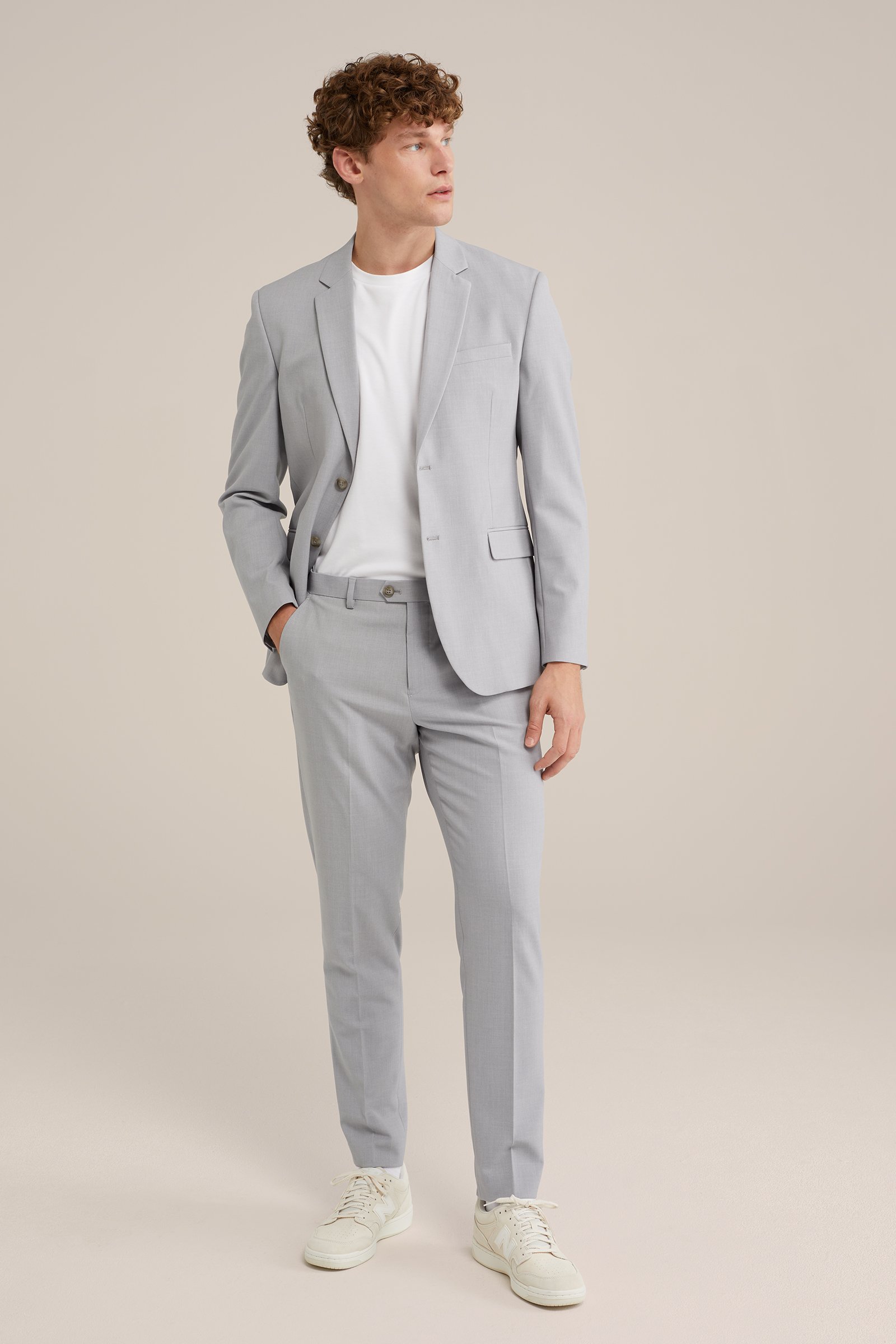 Heren slim fit pak met stretch - THE FLEX SUIT | wefashion.com