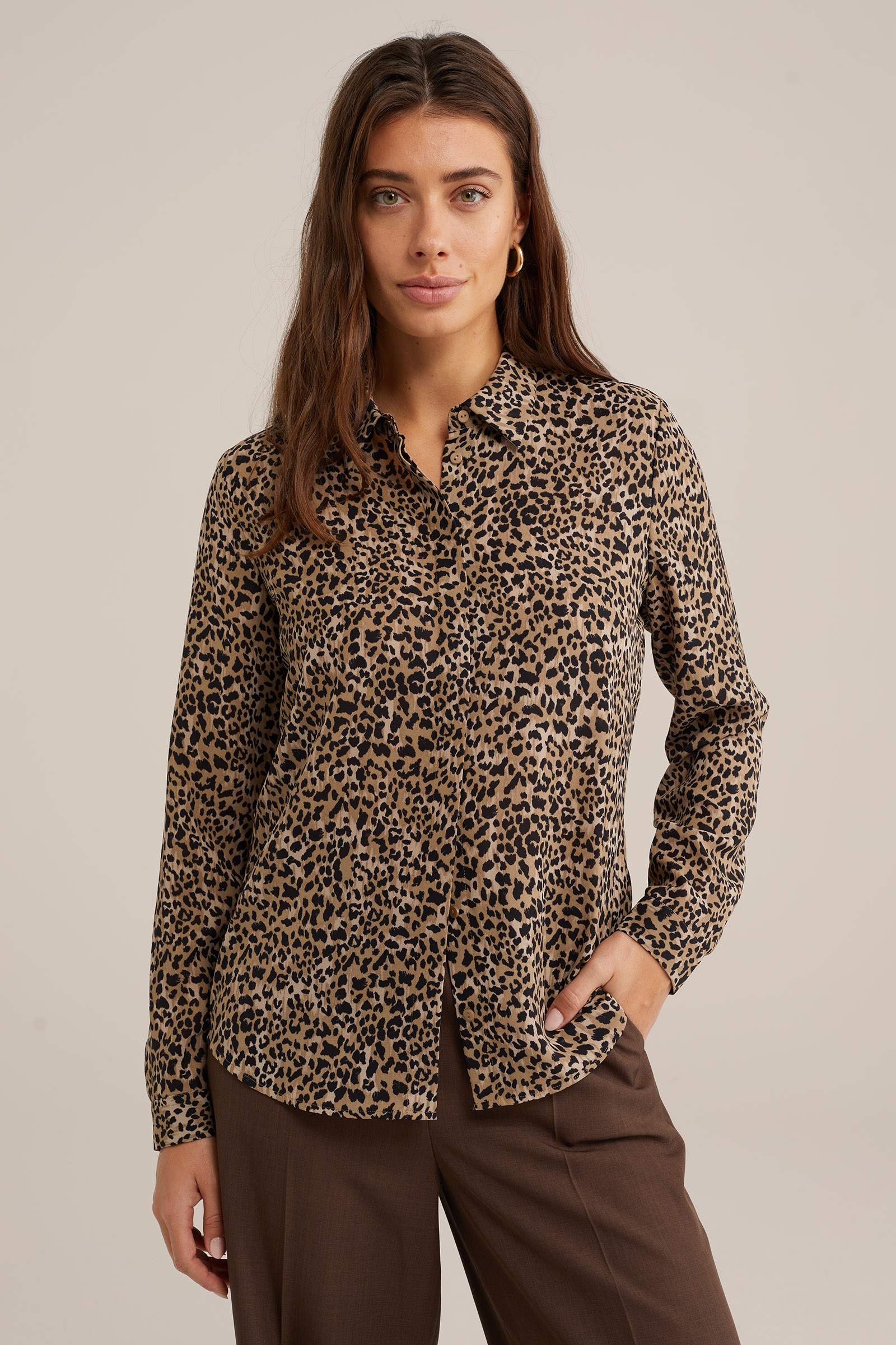 Dames blouse met fijne structuur | wefashion.com