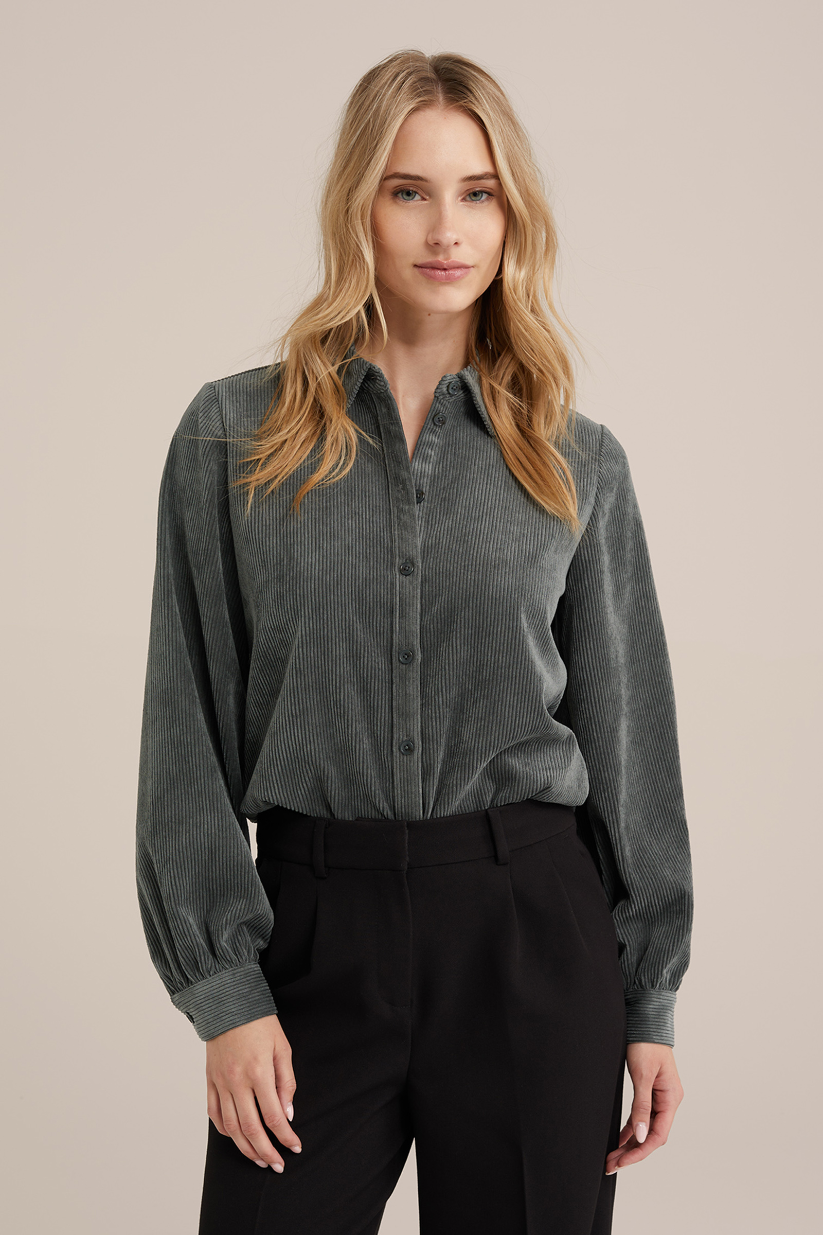 Dames blouse van corduroy | wefashion.com