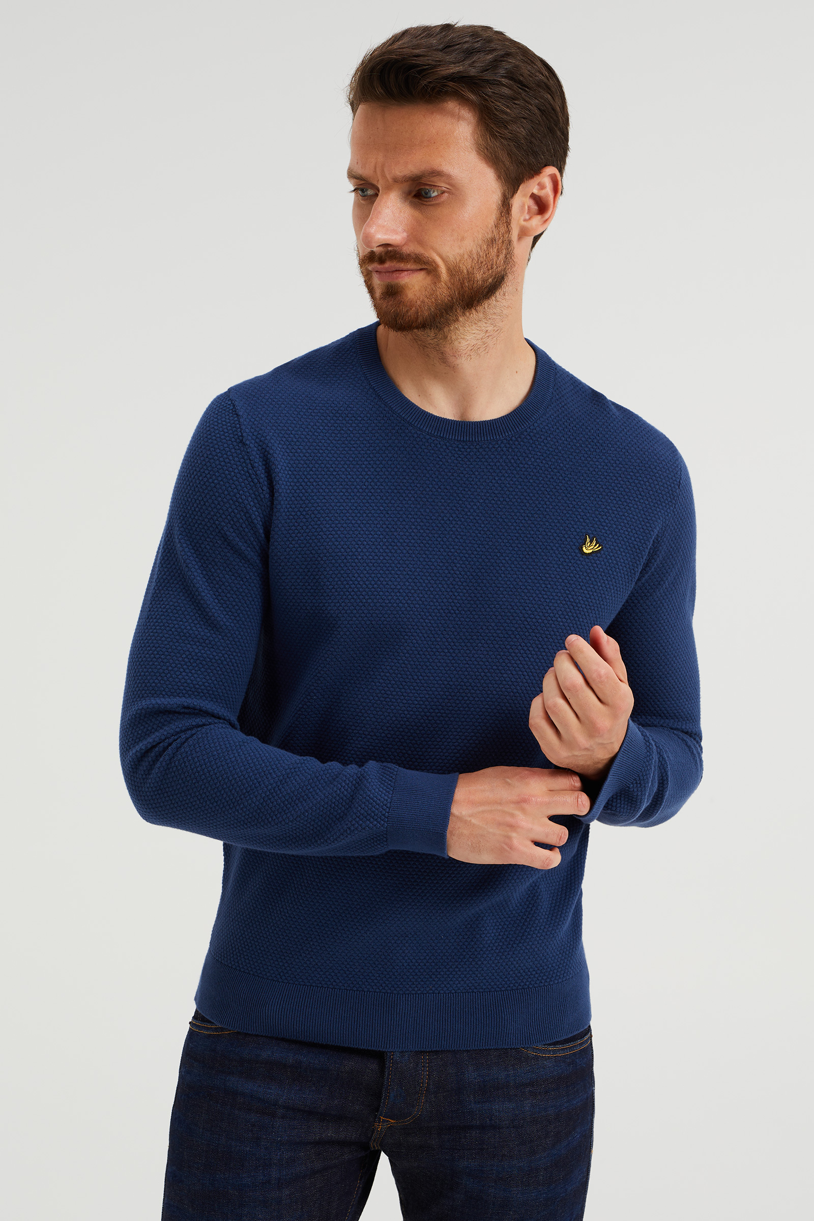 Pull de fin jersey à structure homme | wefashion.com