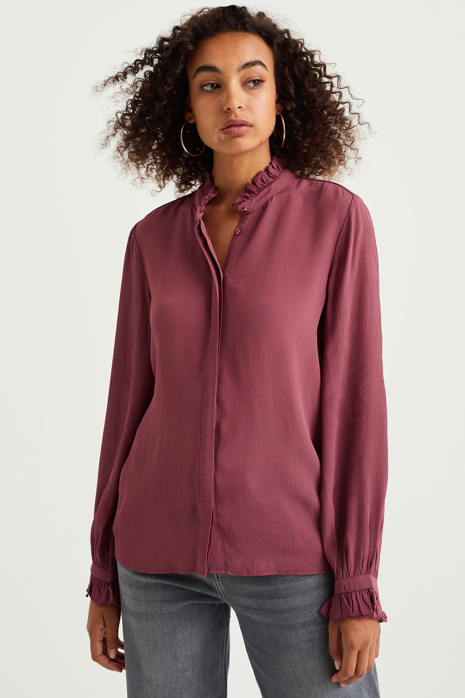 Dames blouse van viscose | wefashion.com