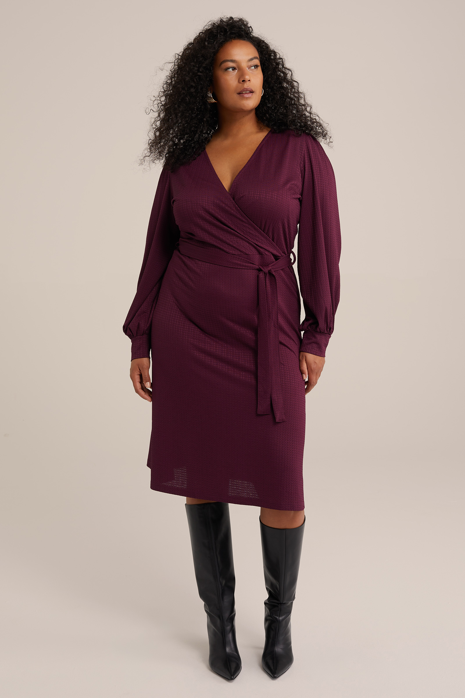 Dames jurk met structuur - Curve | wefashion.com