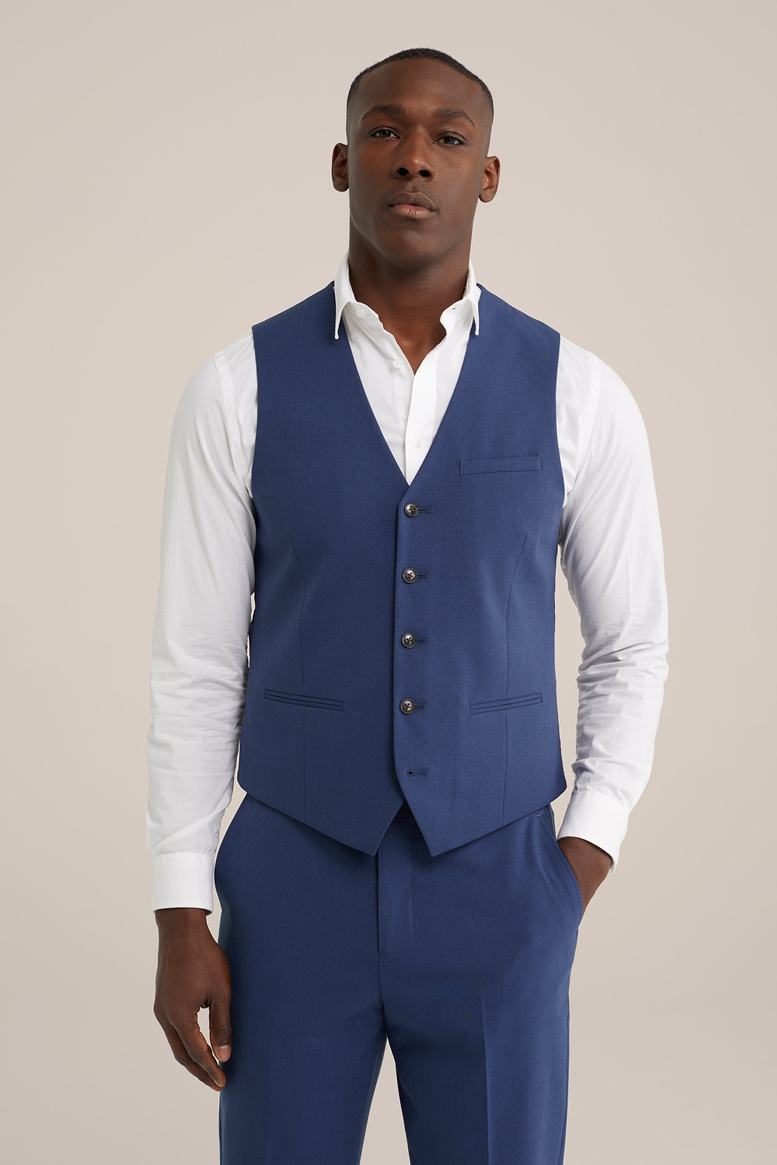 Trois pièces costume slim fit avec stretch - THE FLEX SUIT | wefashion.com