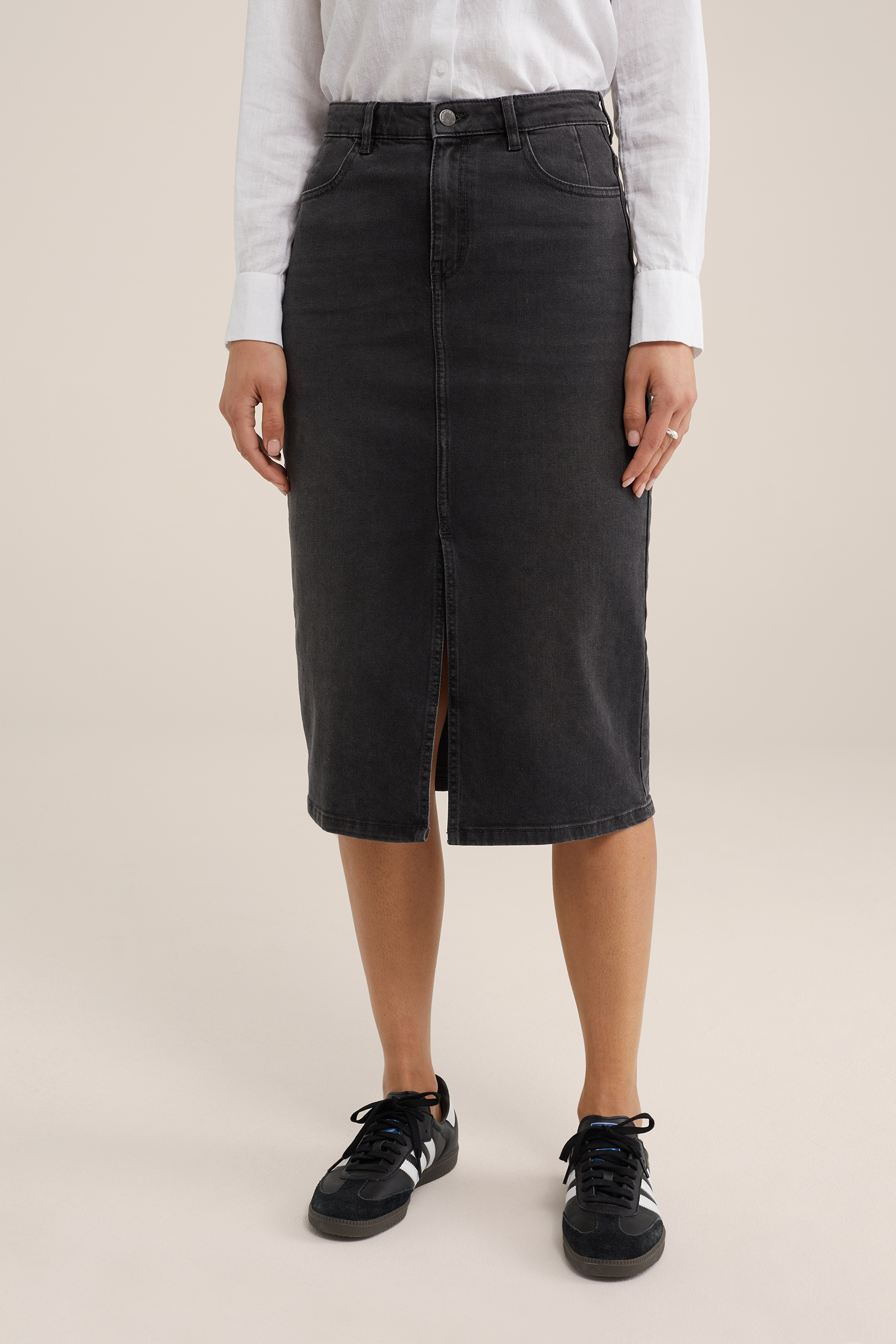Dames high rise denim rok | wefashion.com