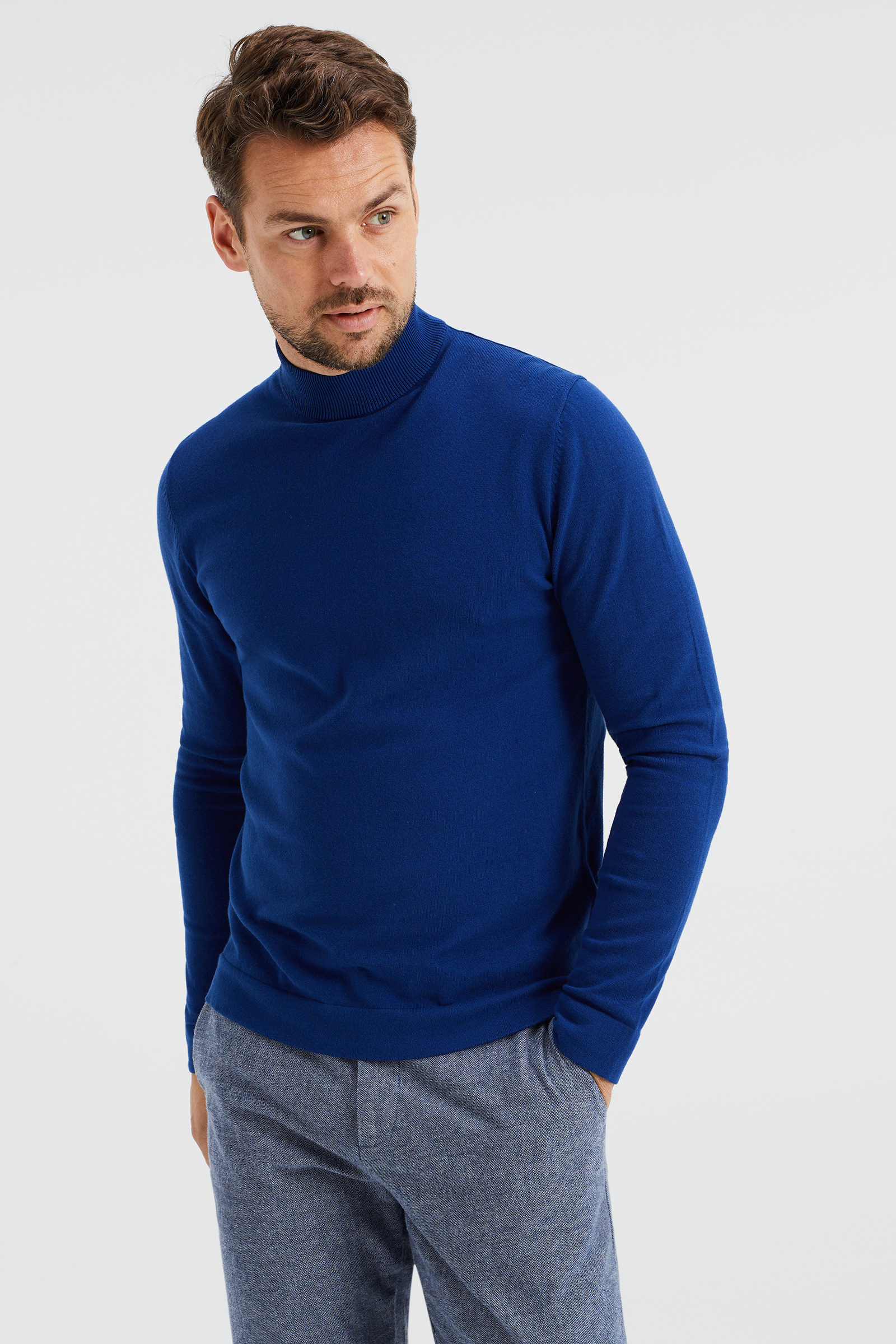 Heren Slender fit fijngebreide trui | wefashion.com