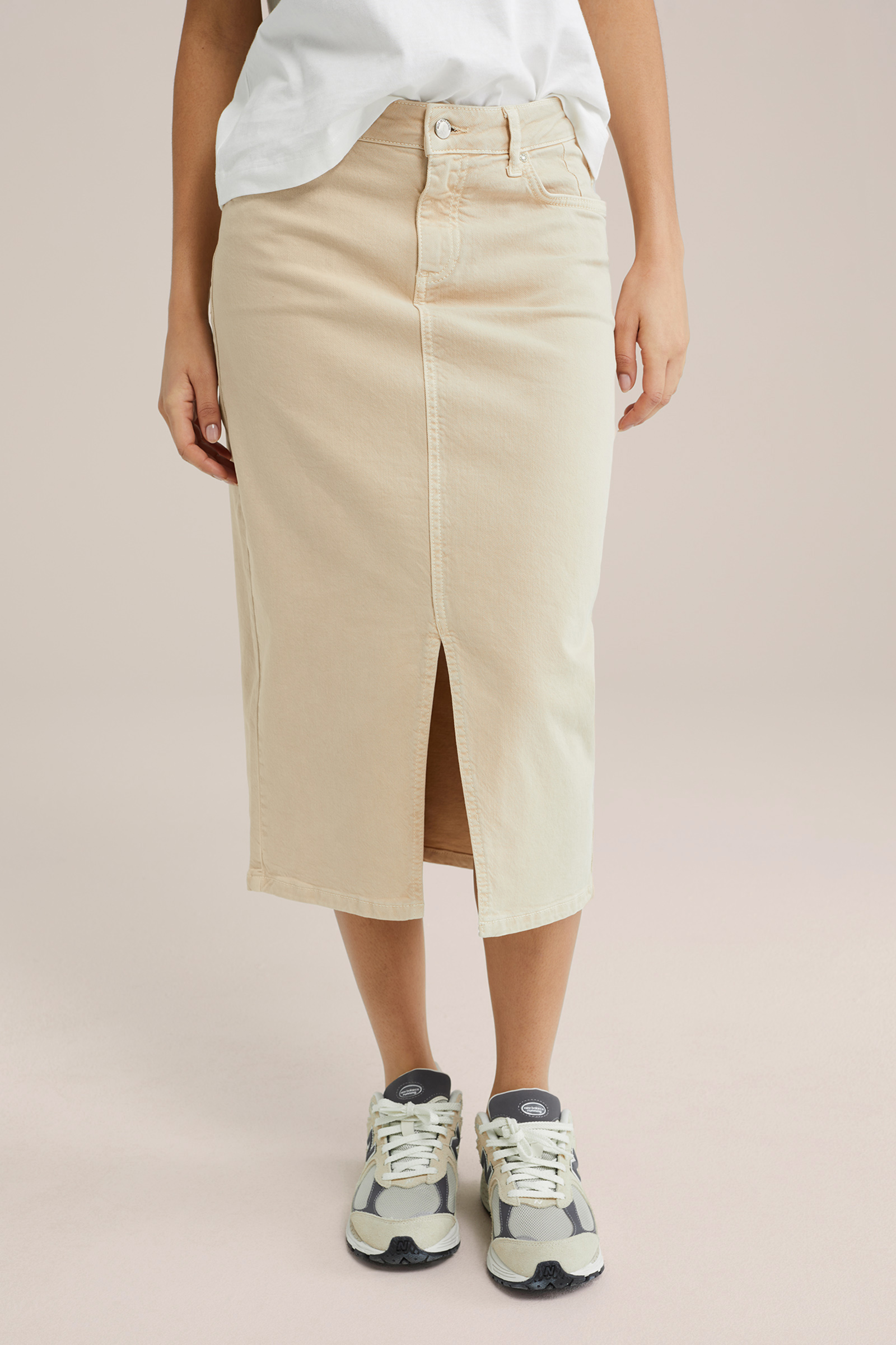 Jupe midi femme taille haute en jean | wefashion.com