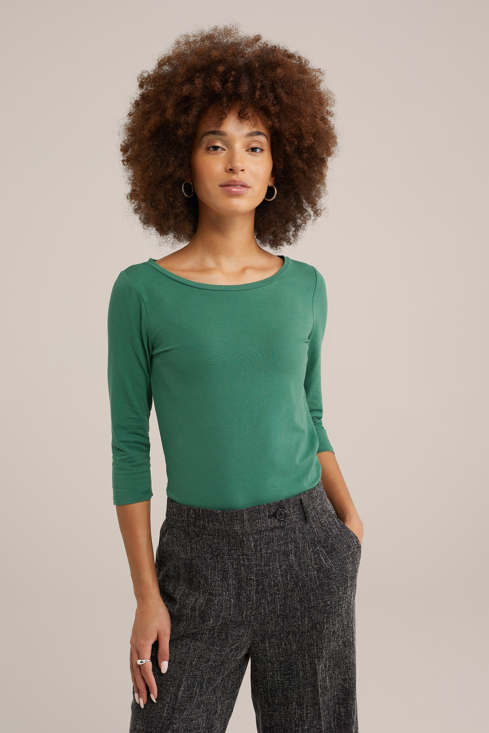 Dames T-shirt met driekwart mouwen | wefashion.com