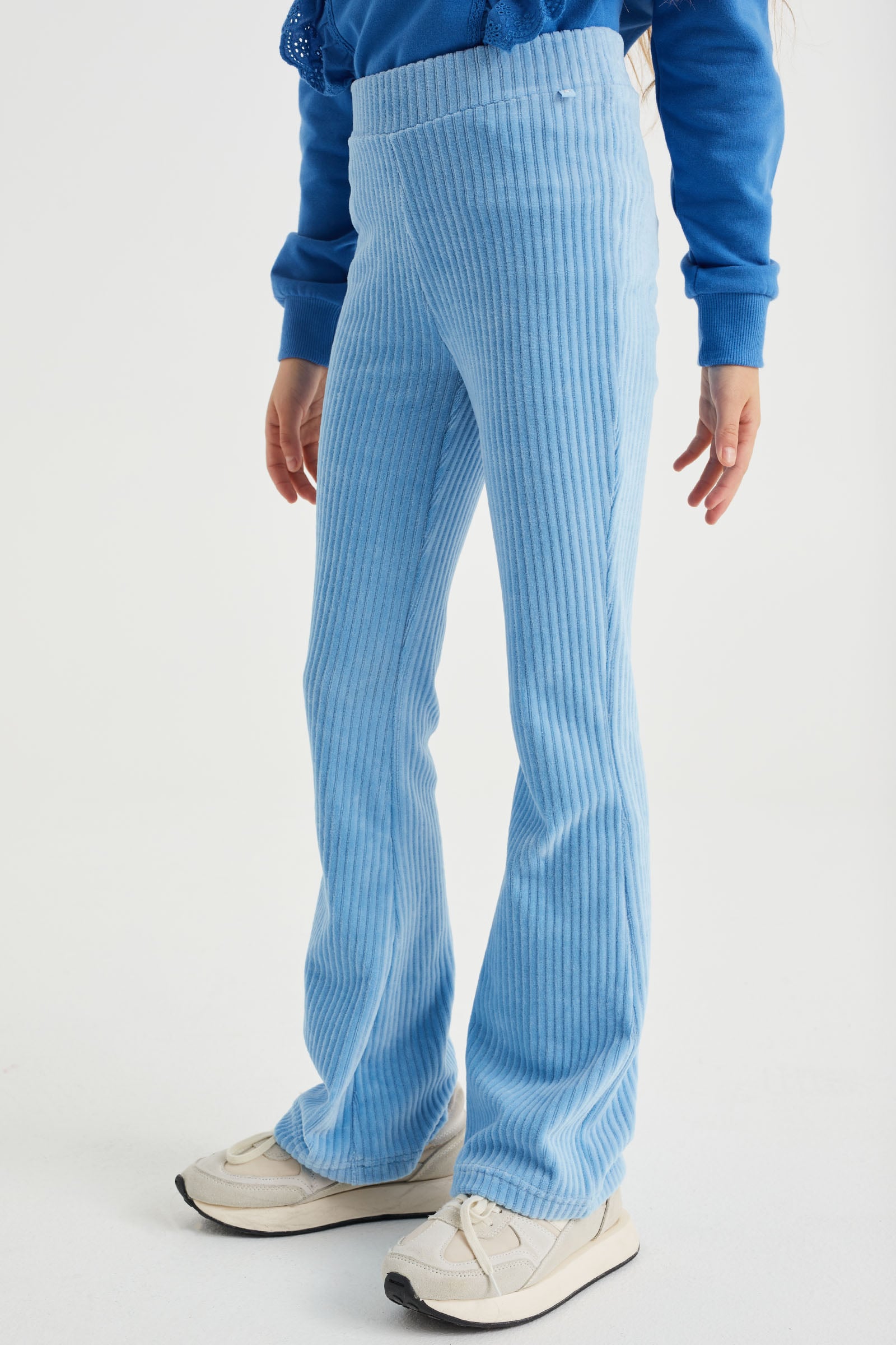 Meisjes velvet flared legging van ribstof | wefashion.com