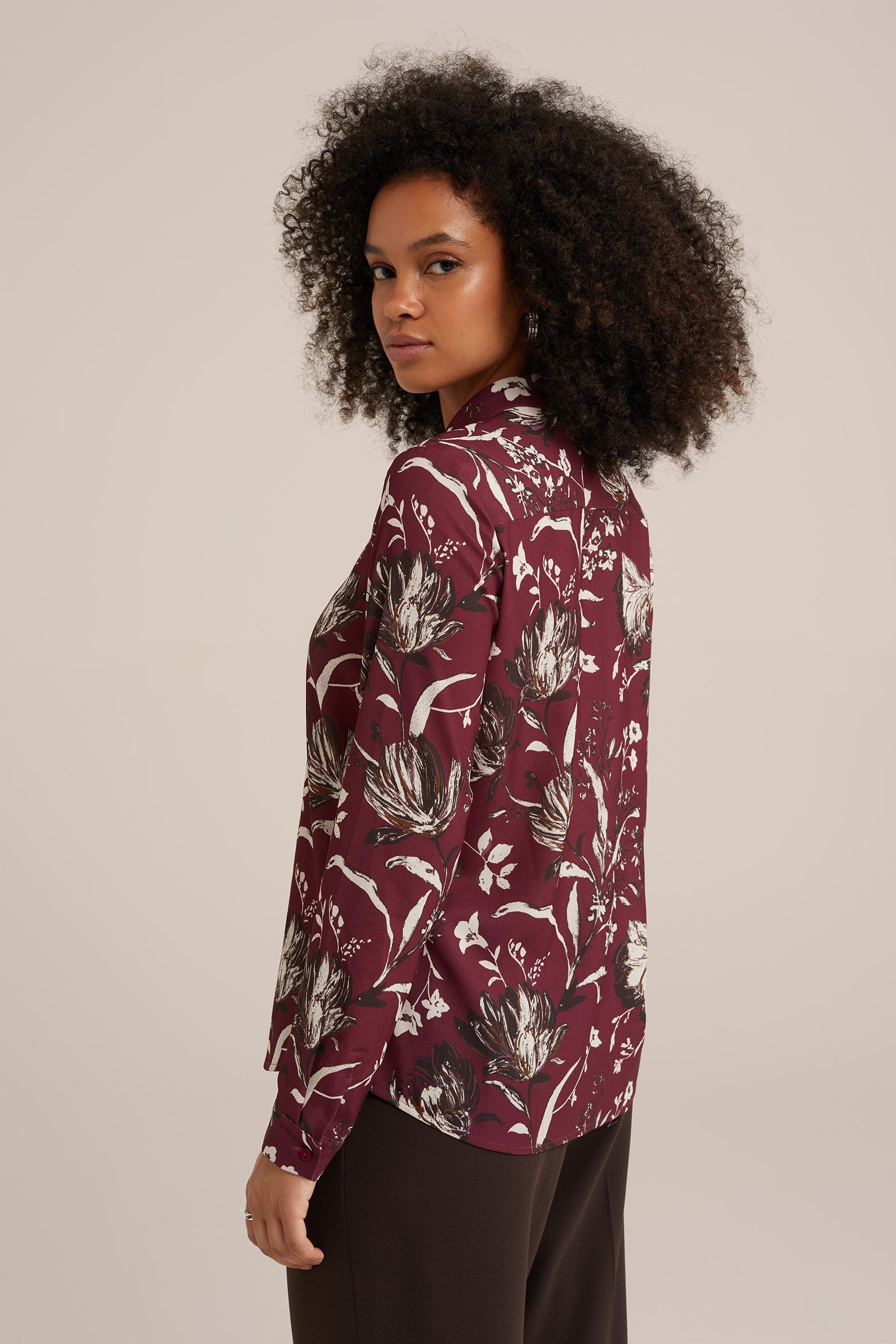 Dames blouse met fijne structuur | wefashion.com