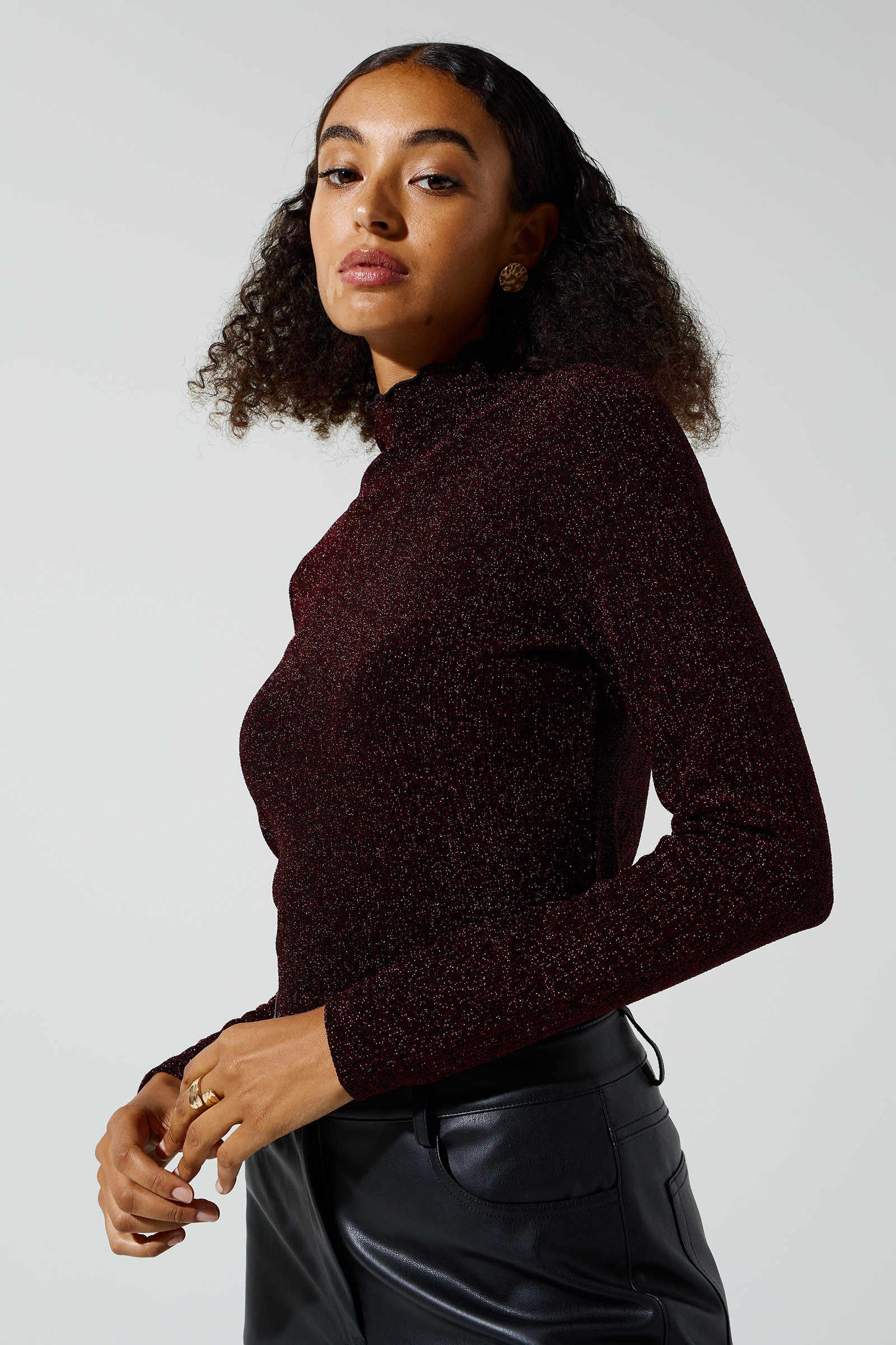 Dames top met glittergaren | wefashion.com