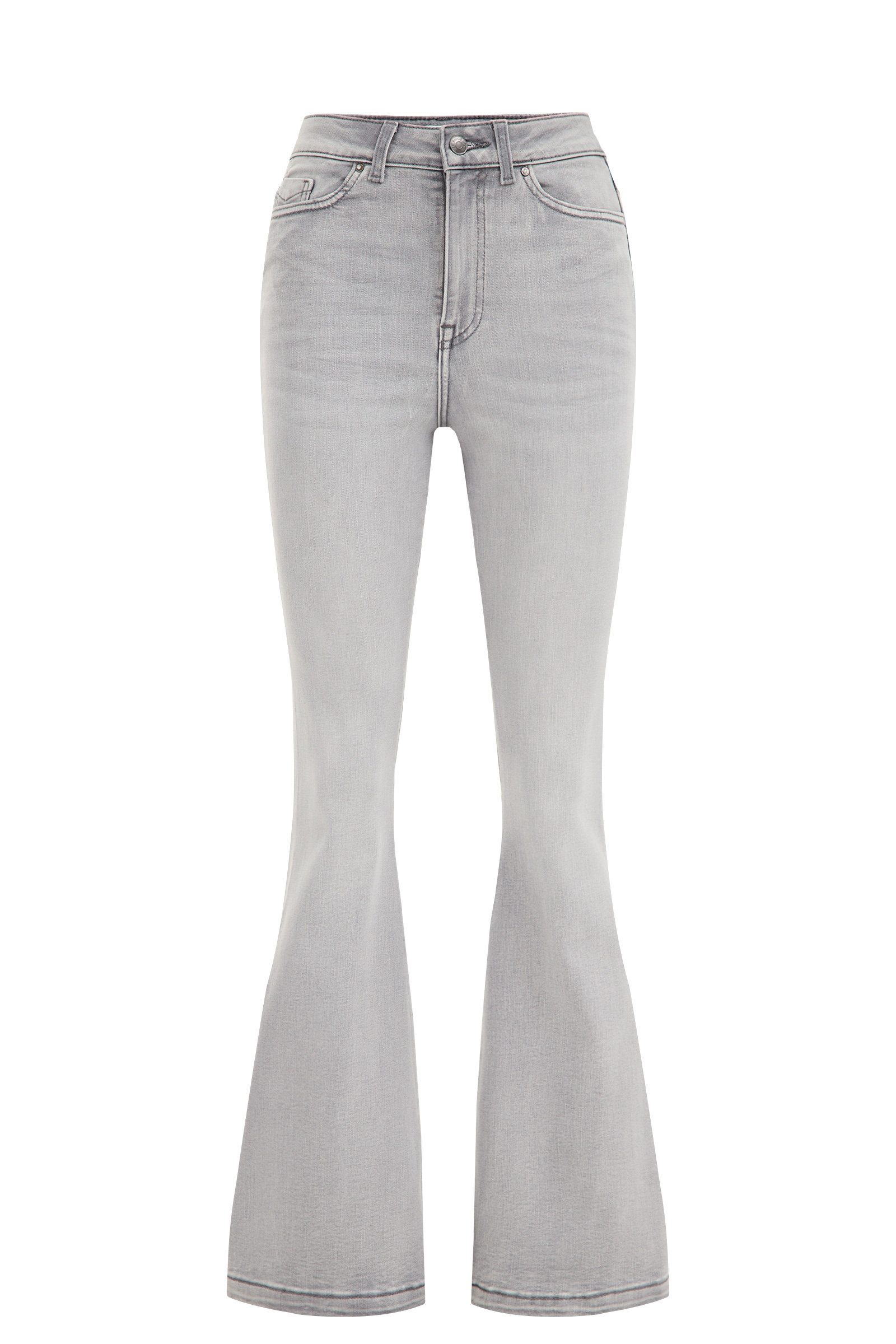 Dames high rise super flared jeans met stretch | wefashion.nl