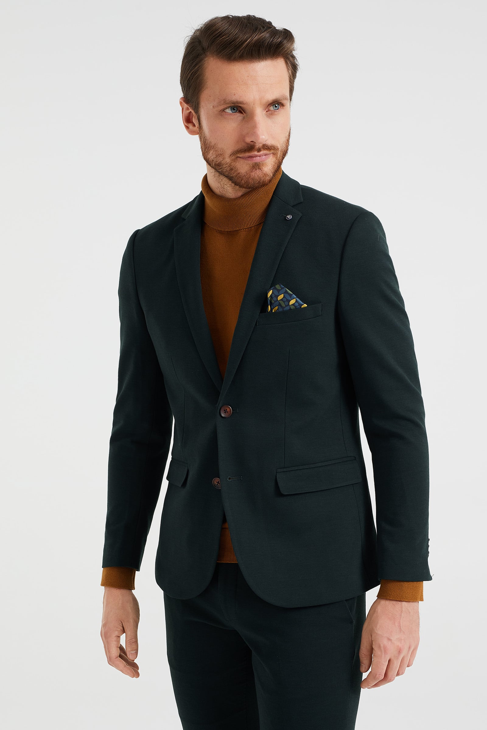 Slim fit pak met stretch | wefashion.com