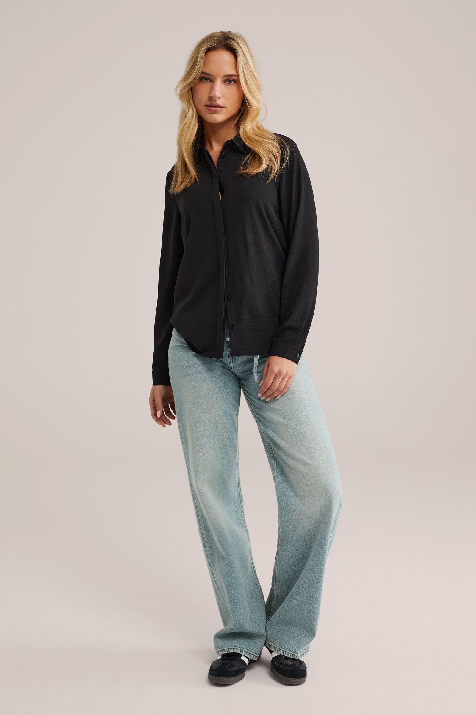 Dames blouse met fijne structuur | wefashion.com