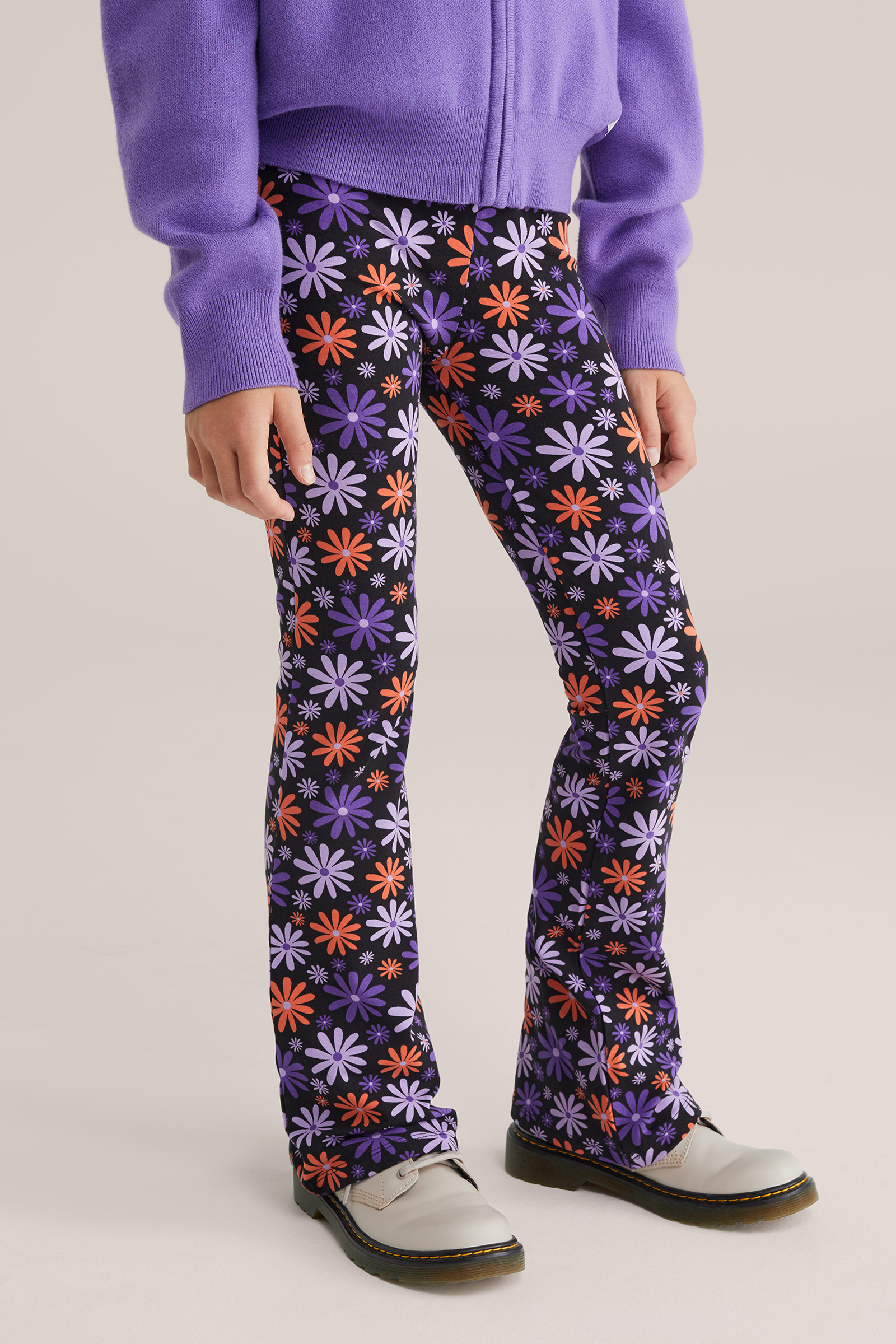 Meisjes flared legging met print | wefashion.com