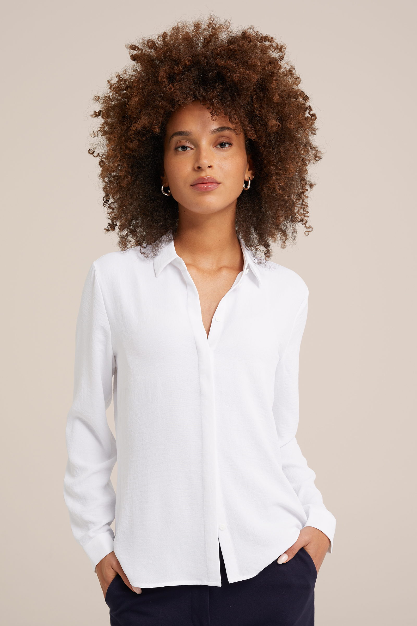 Dames blouse met fijne structuur | wefashion.com