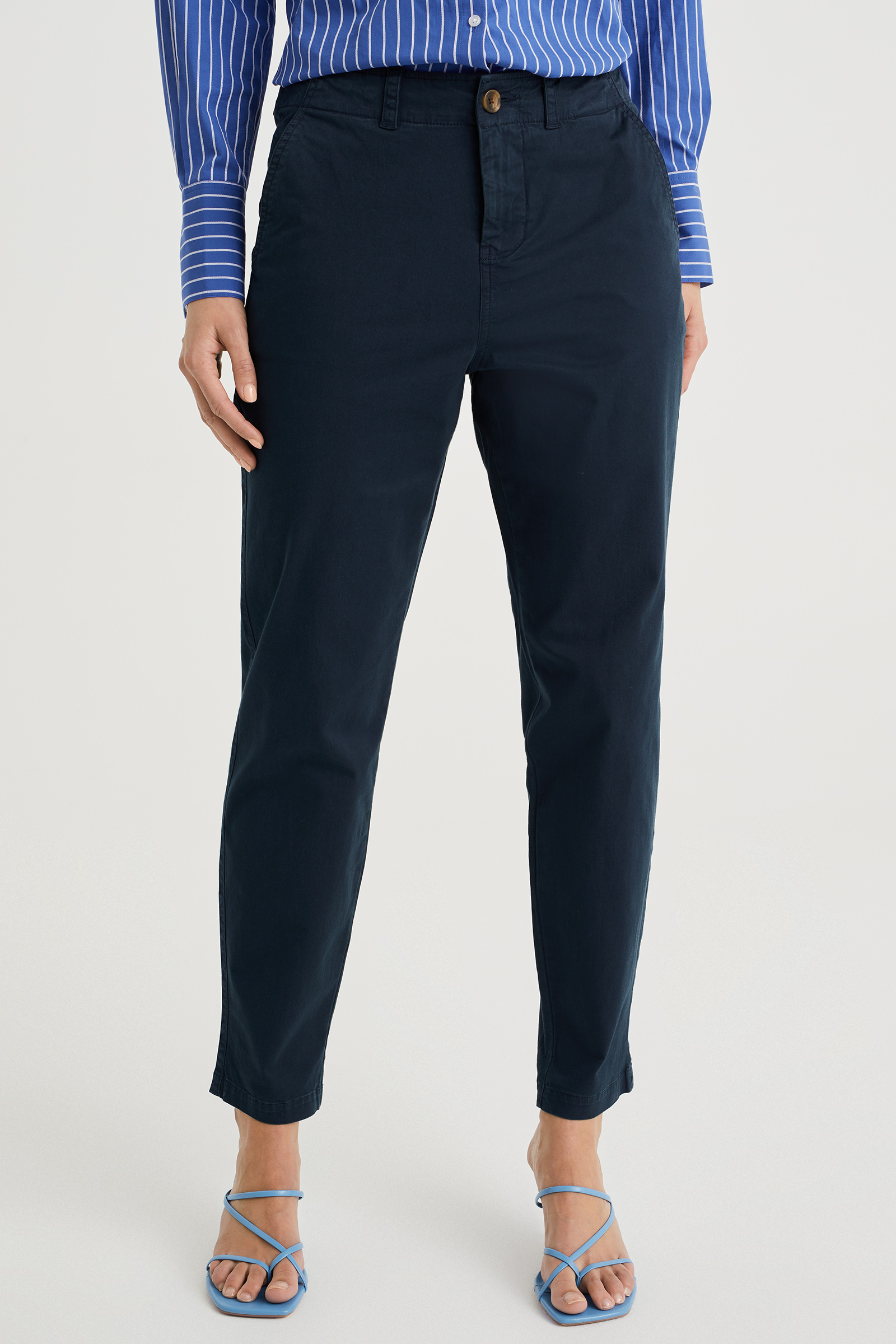 Dames regular fit chino | wefashion.com