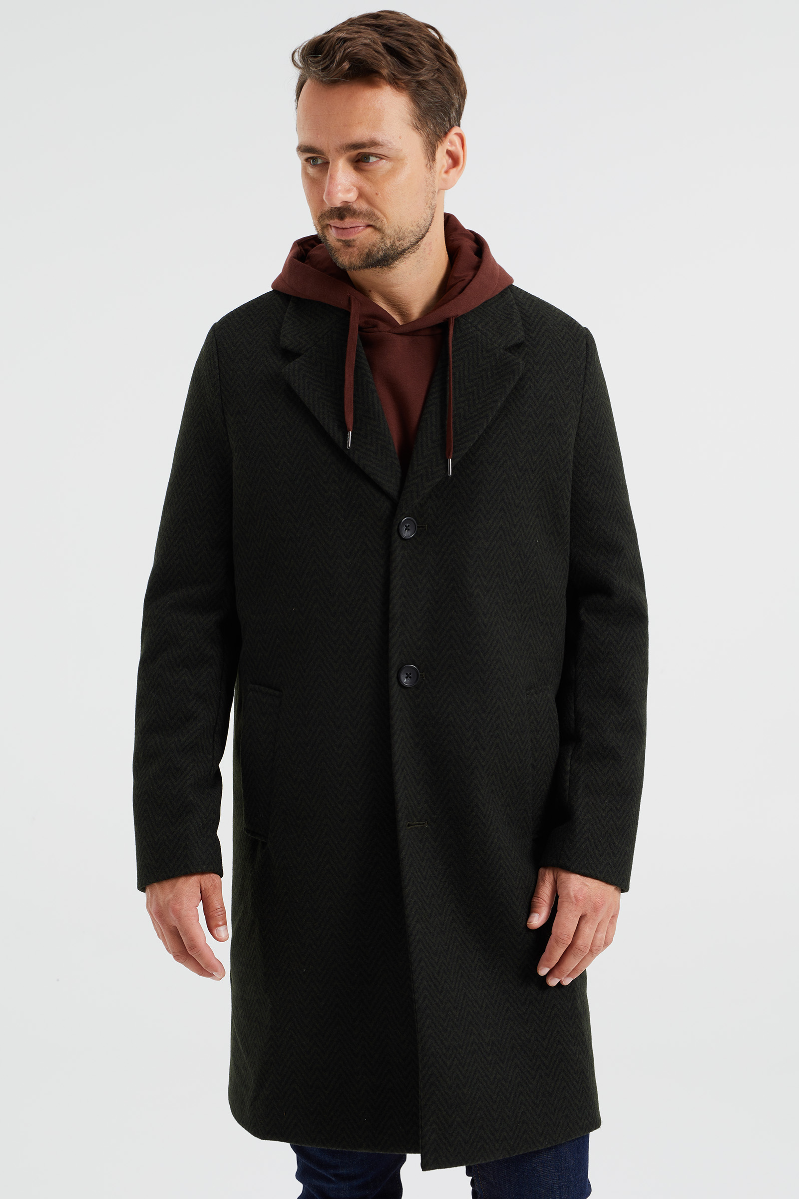 Heren overjas met dessin | wefashion.com