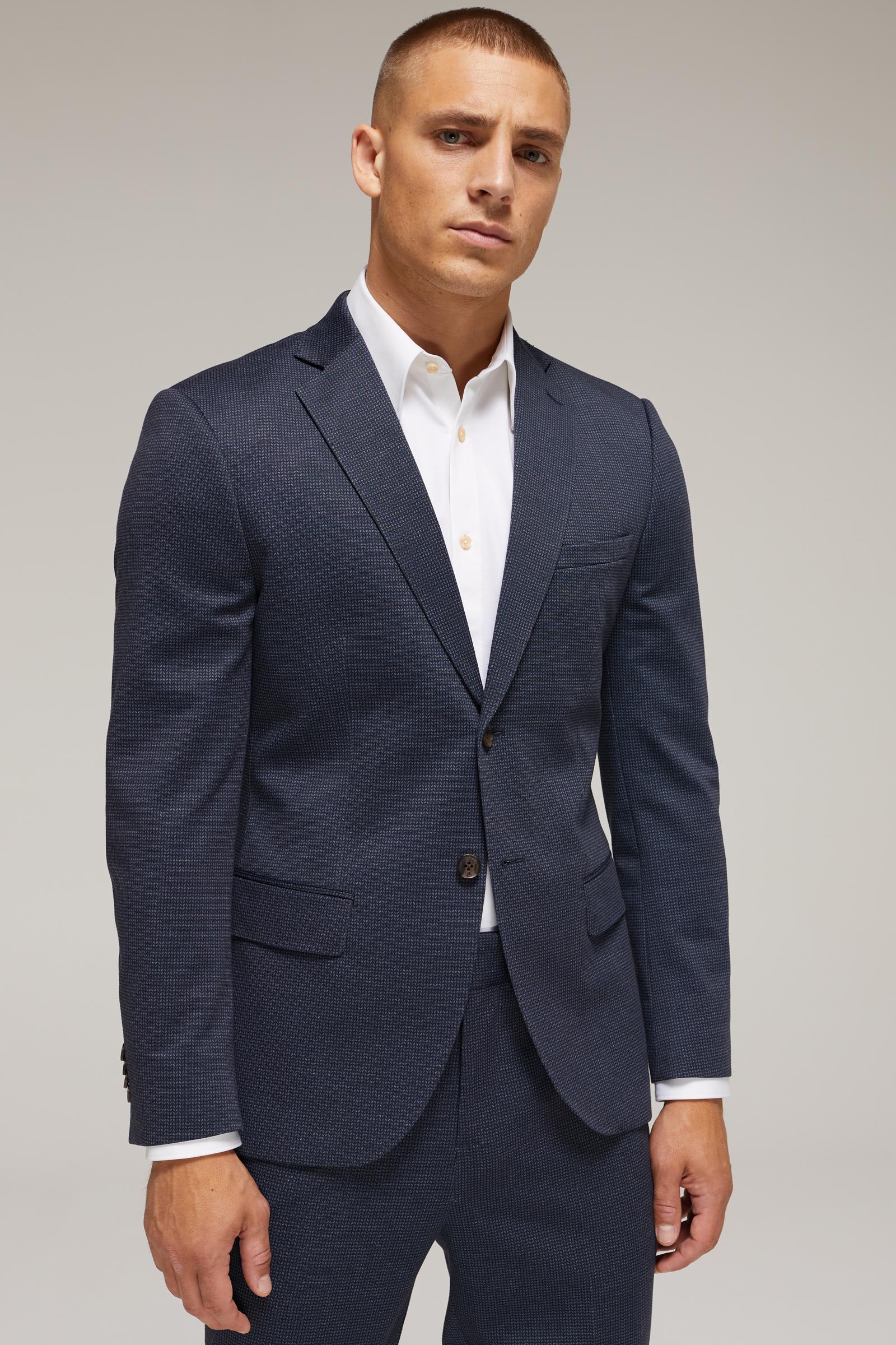 Van Gils slim fit pak met dessin | wefashion.com