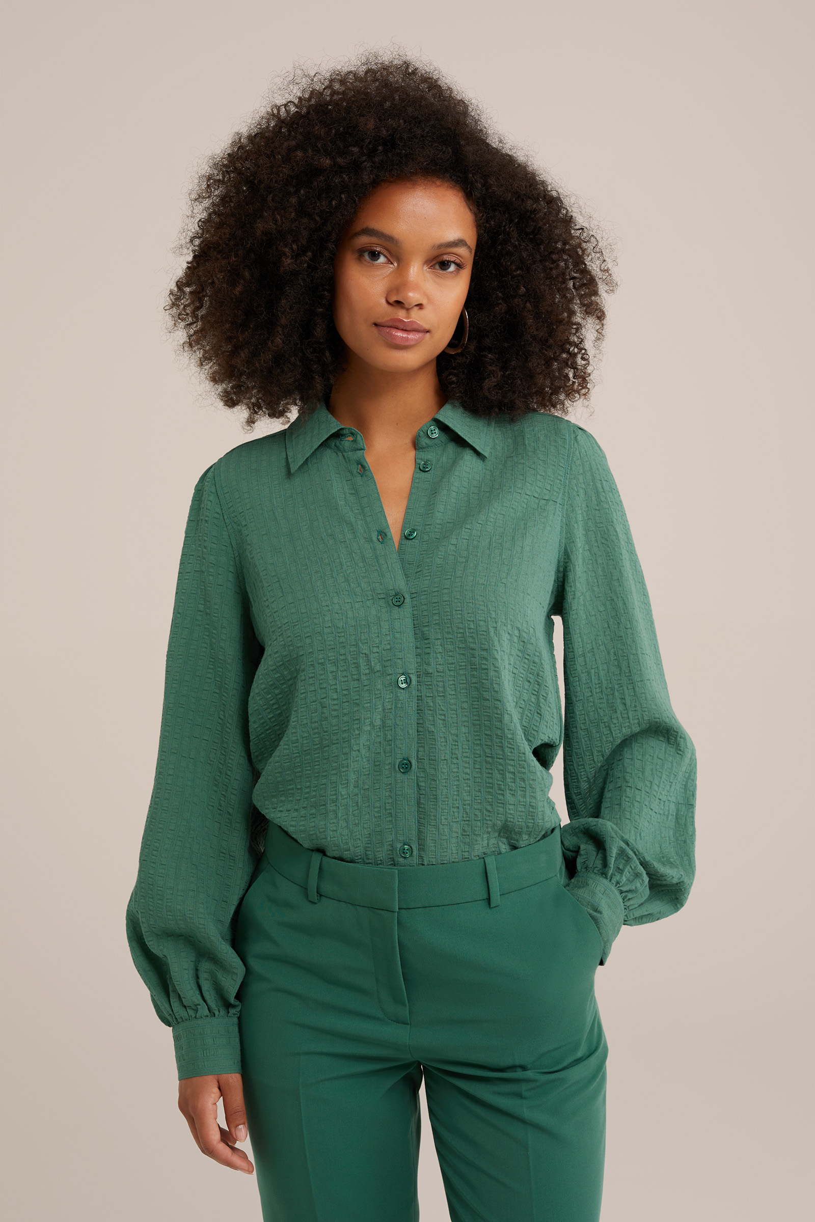 Dames blouse met structuur | wefashion.com