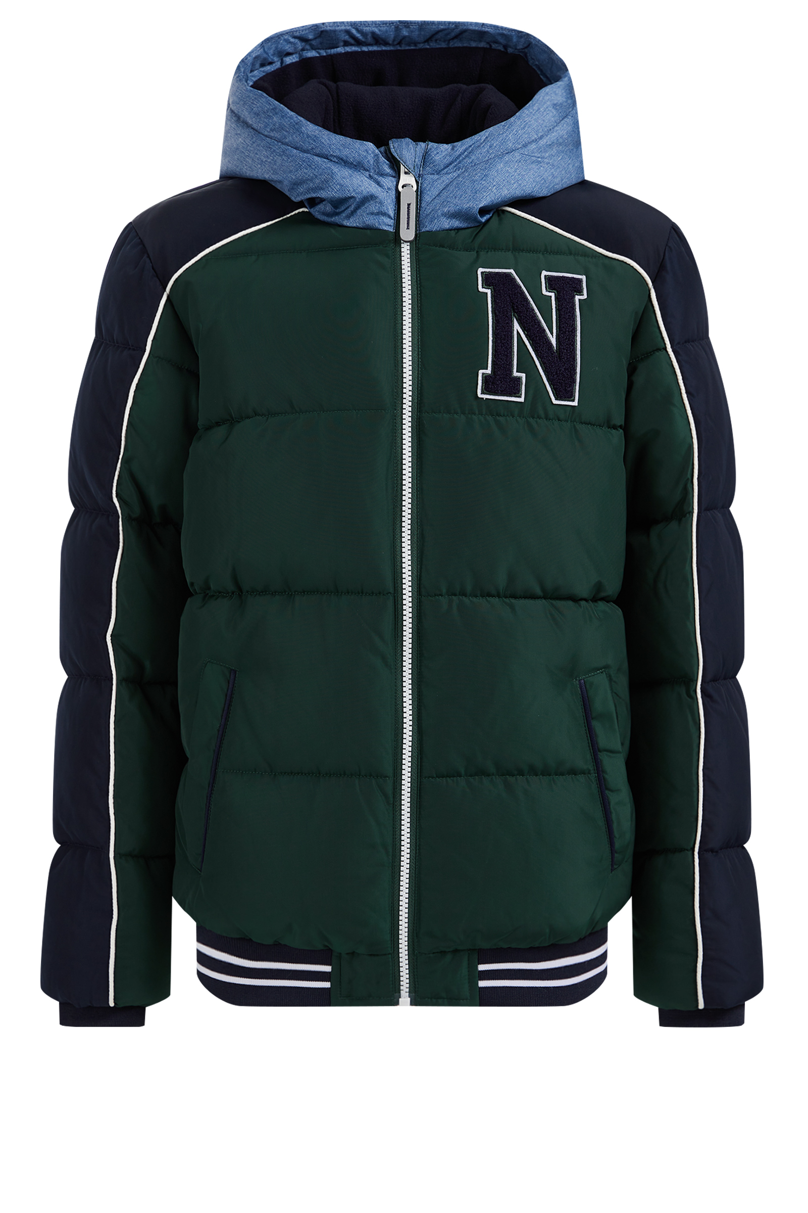 Jongens waterafstotende jas met badge | wefashion.com