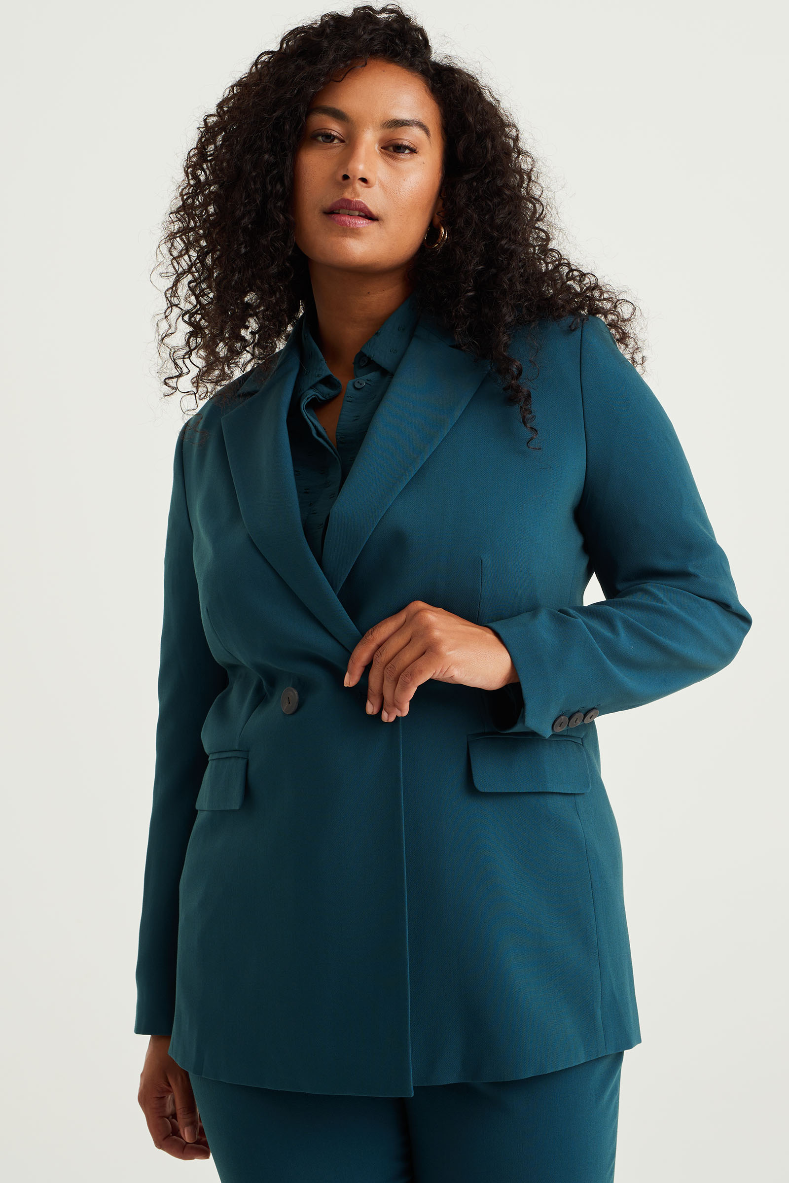 Dames Slim fit pak - Curve | wefashion.com