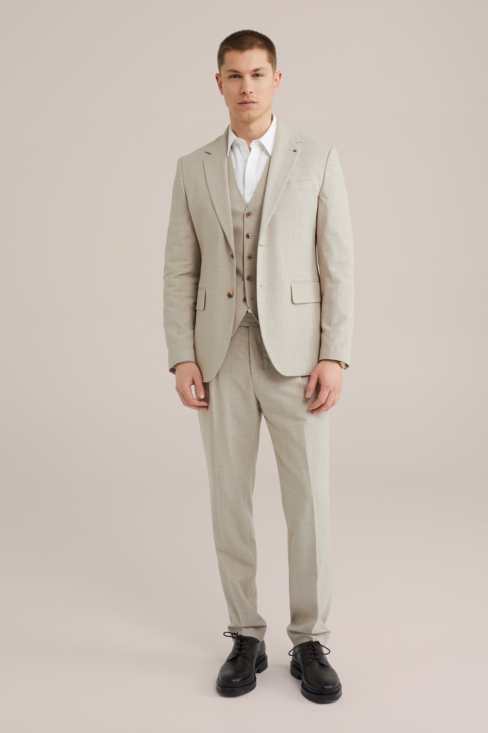 Heren driedelig slim fit pak | wefashion.com