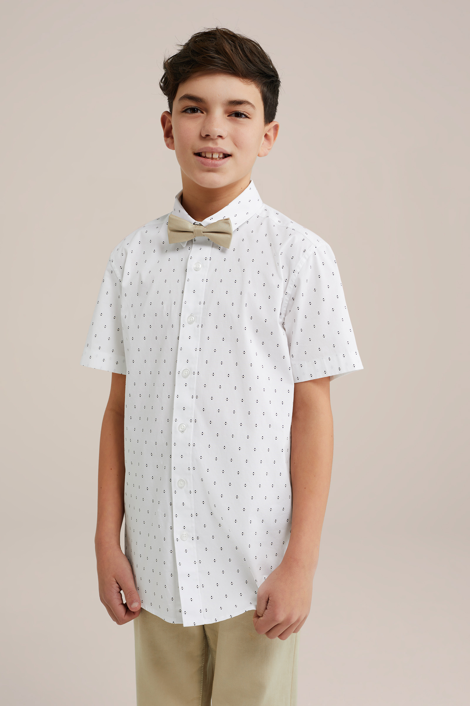 Jungenhemd mit abnehmbarer Fliege | wefashion.com