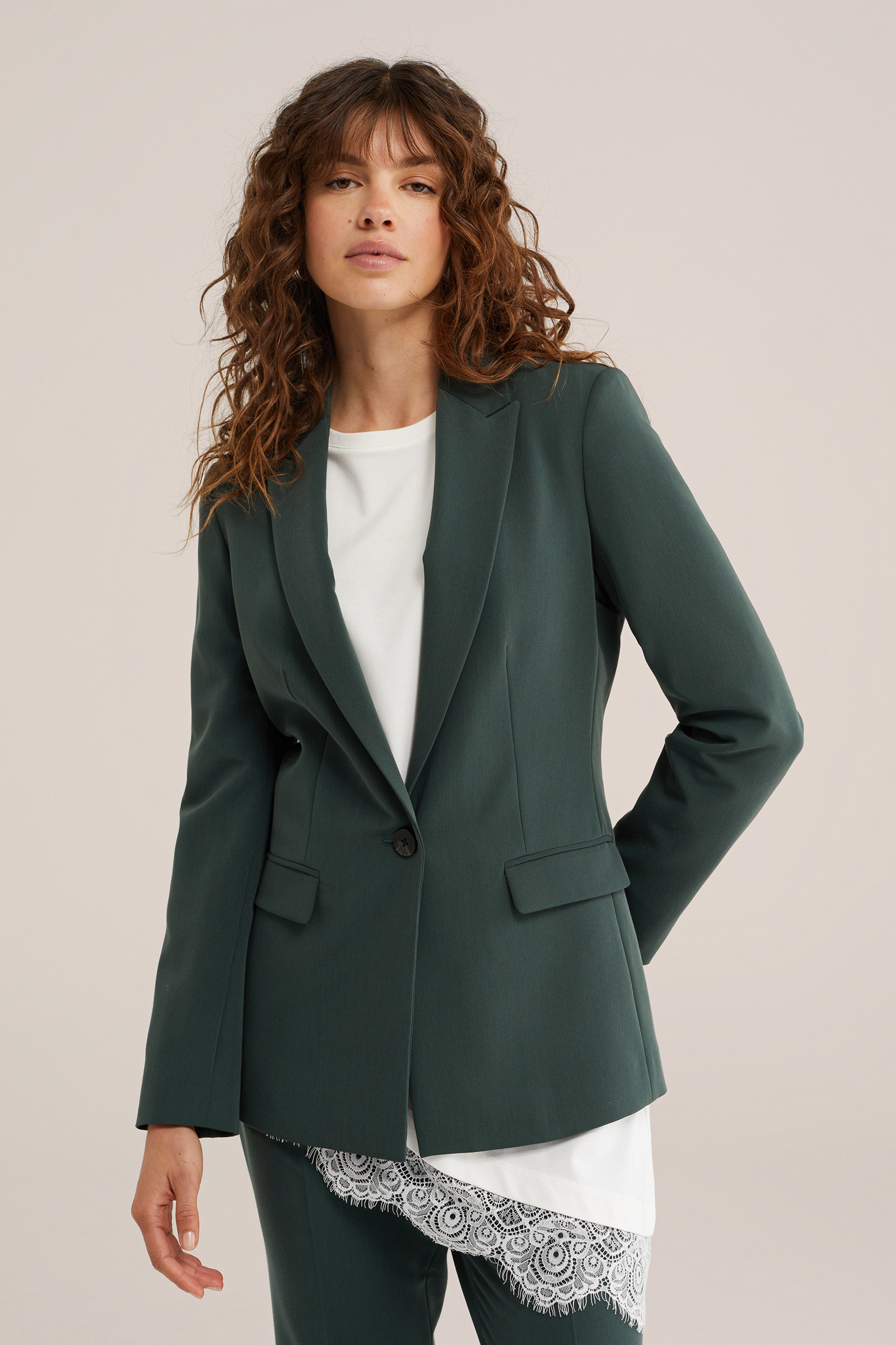 Dames Regular fit pak met gilet | wefashion.com