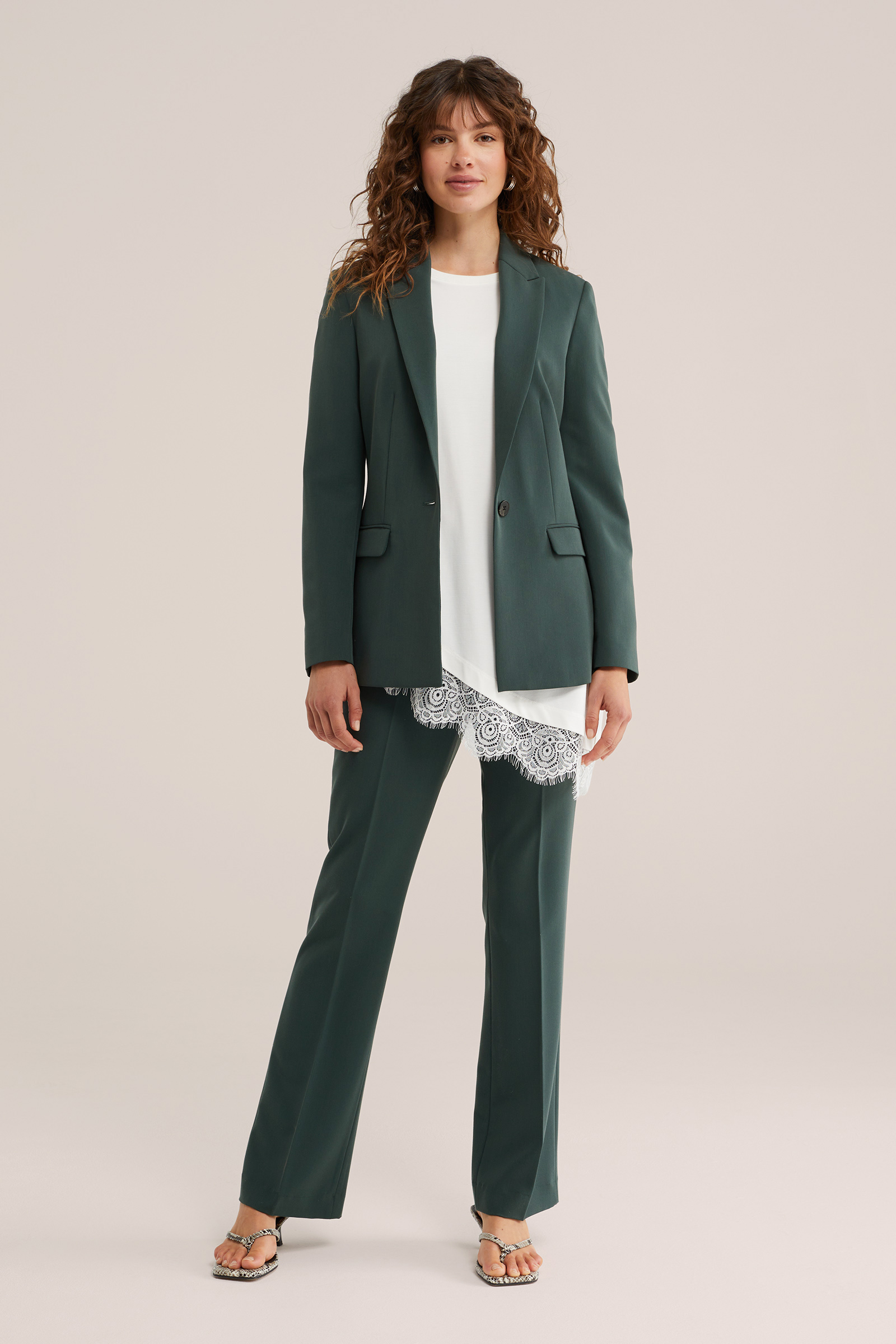 Dames Regular fit pak met gilet | wefashion.com