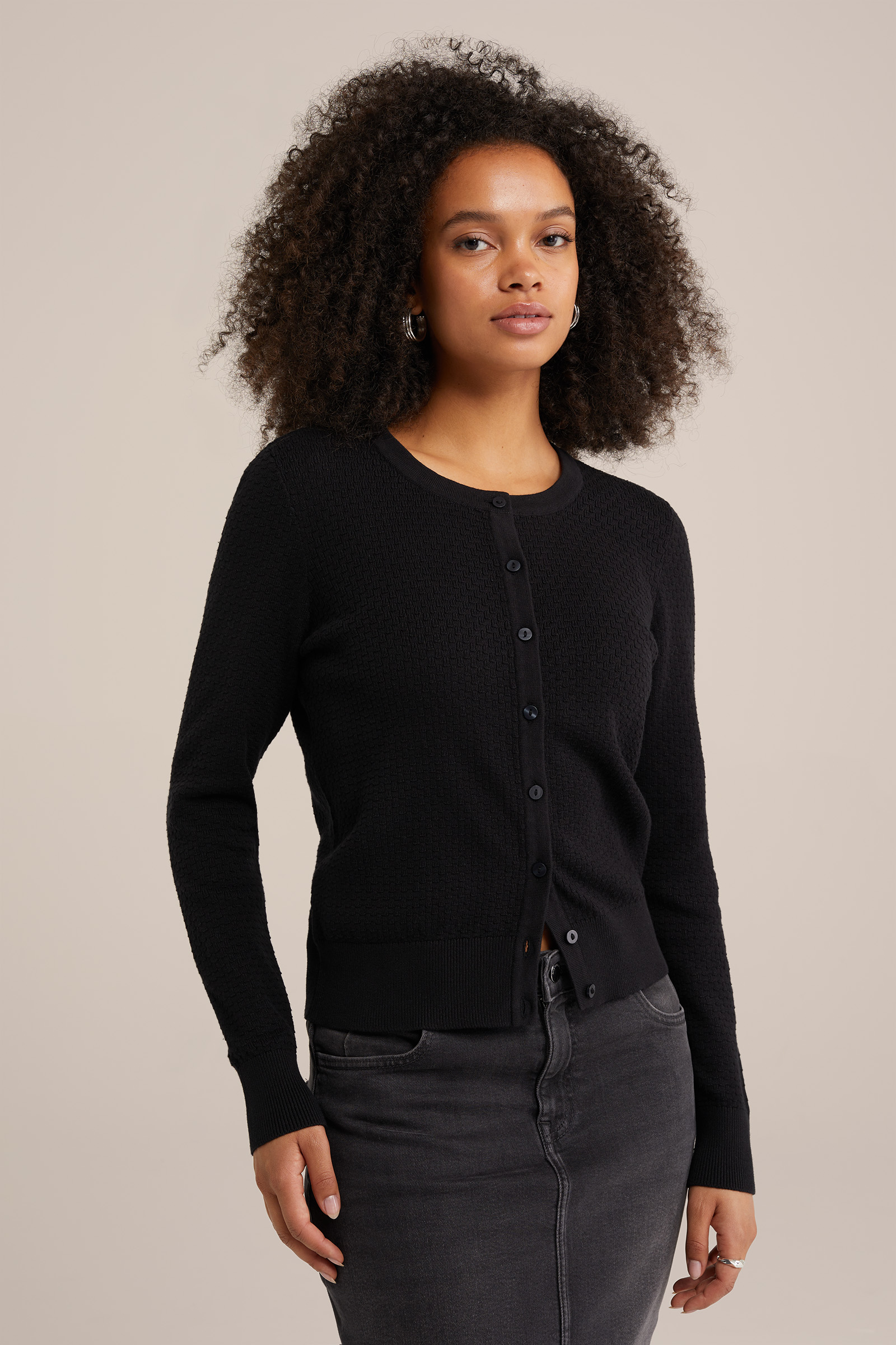 Dames vest met structuur | wefashion.com