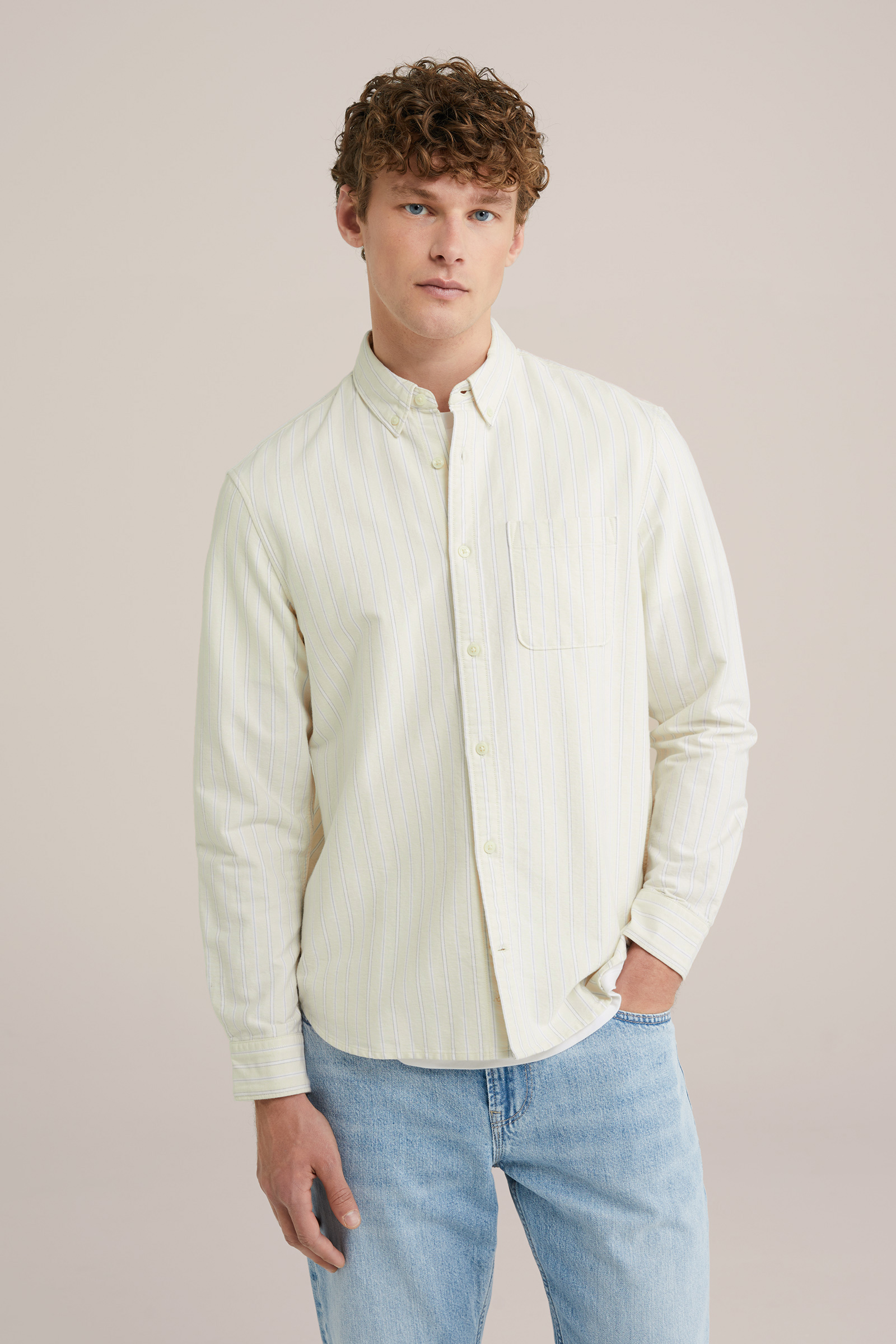Heren Relaxed fit overhemd met structuur | wefashion.com
