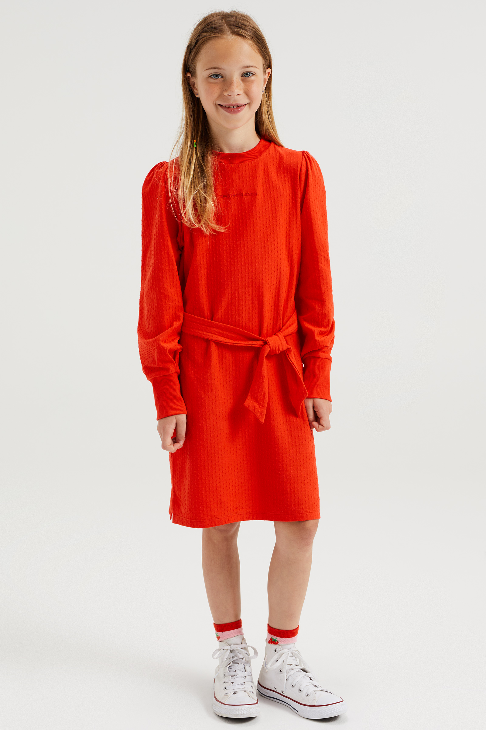 Robe à structure et broderie fille | wefashion.com