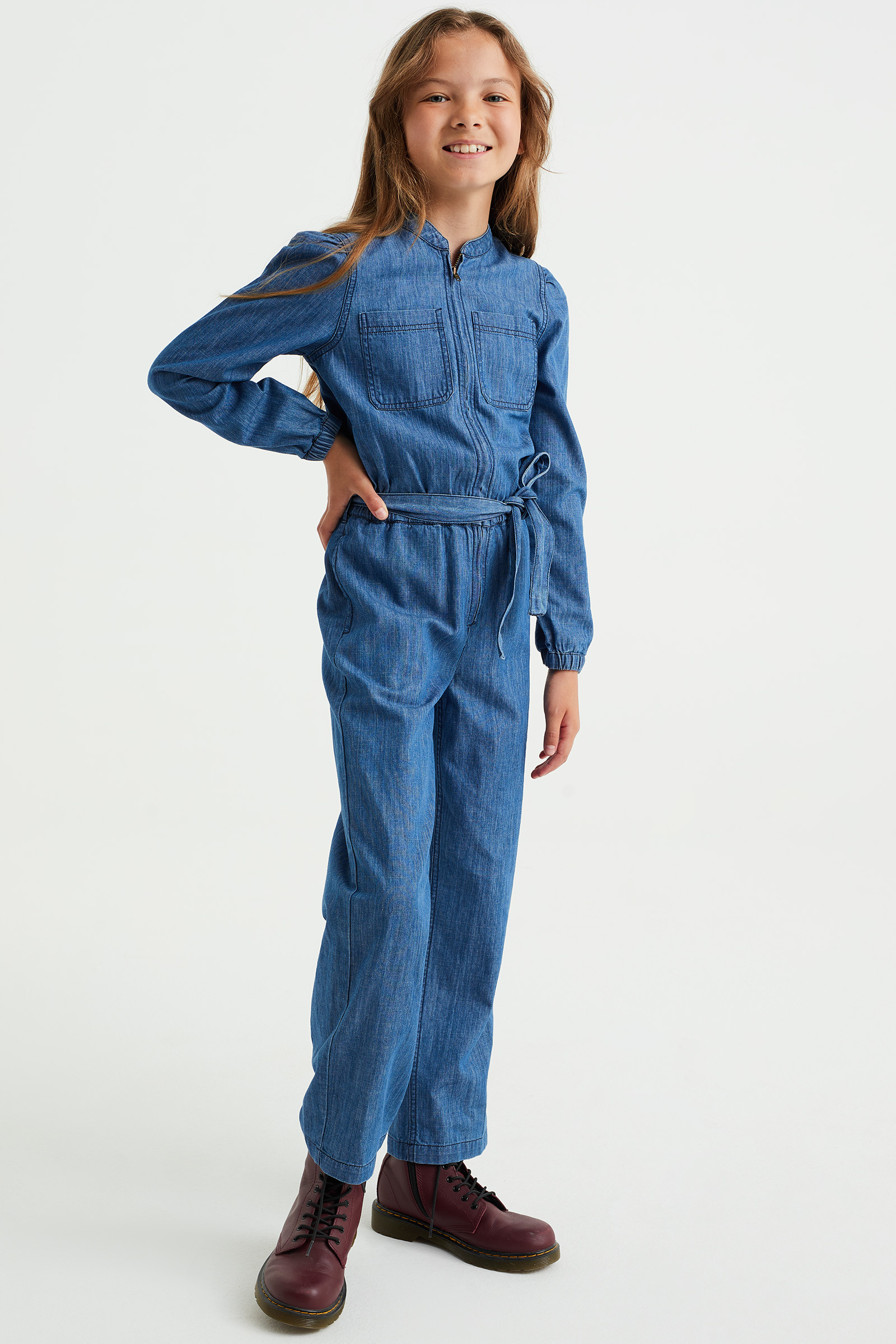 Meisjes denim jumpsuit | wefashion.com