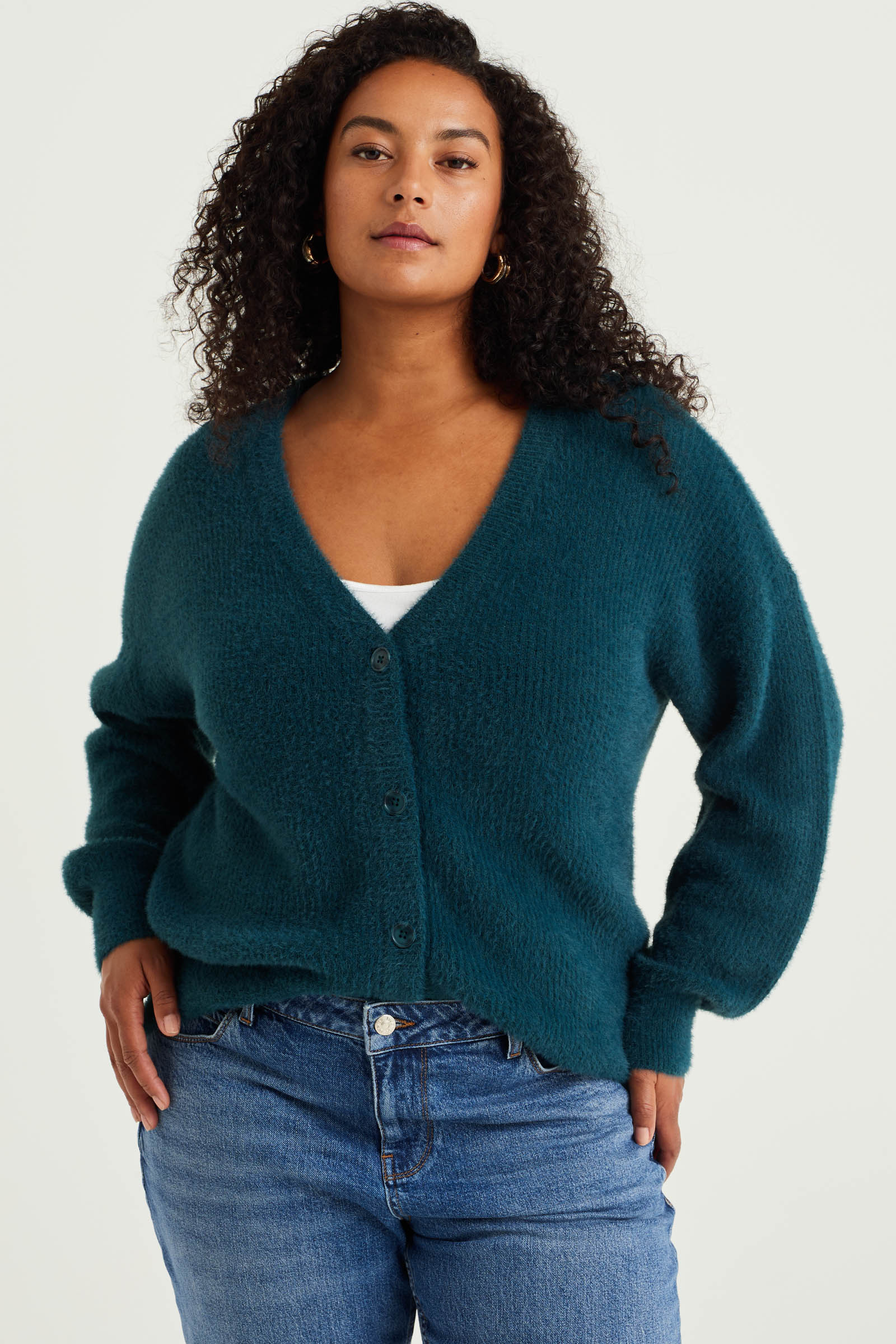 Dames gebreid vest - Curve | wefashion.com