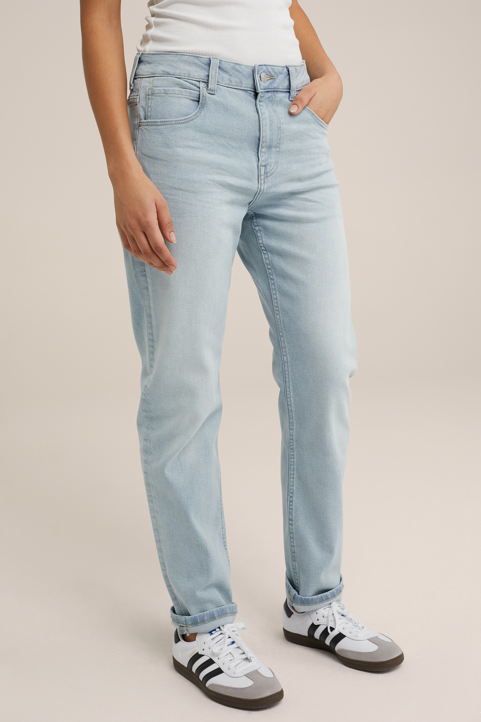 Dames mid rise boyfriend fit jeans met comfortstretch | wefashion.com