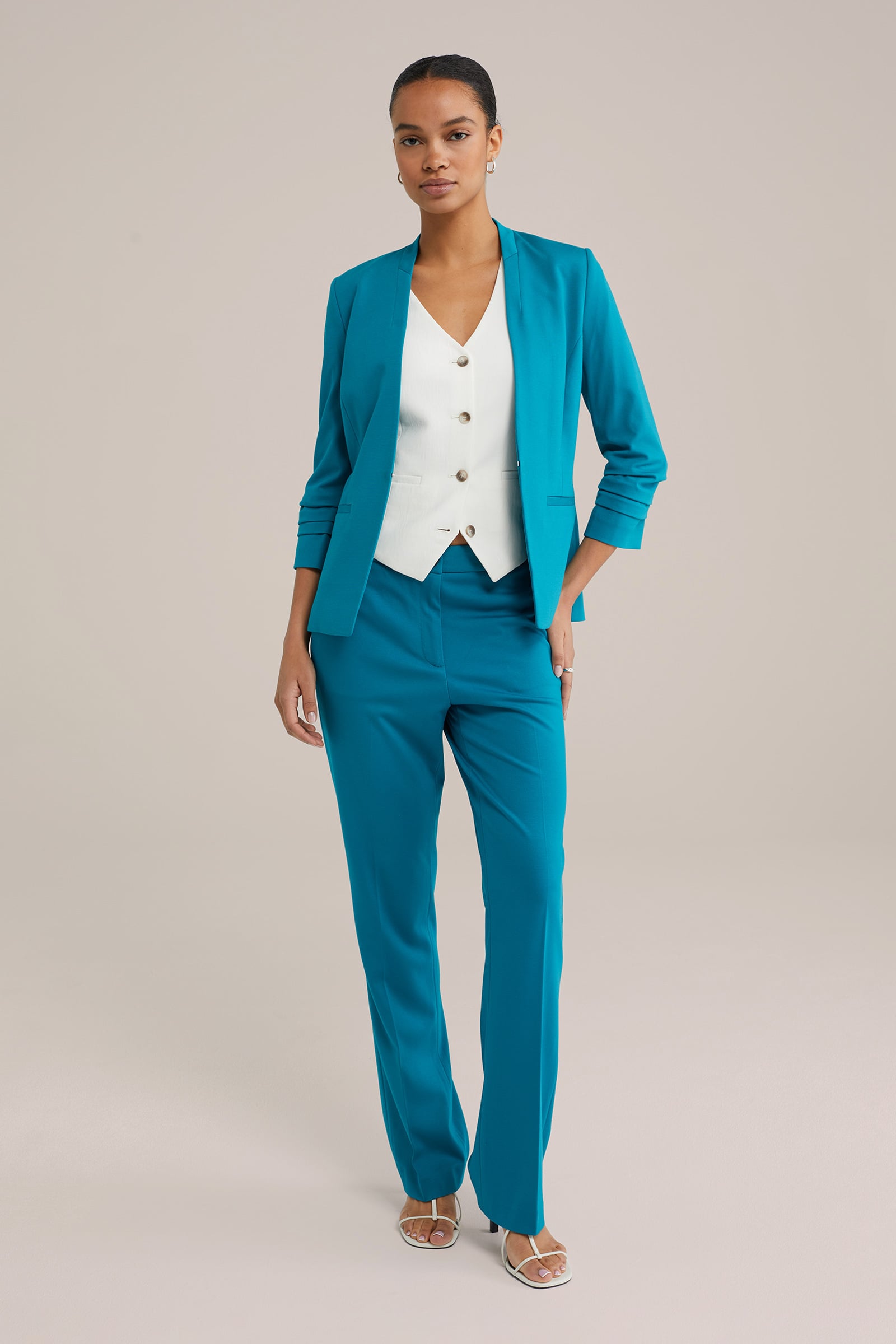 Dames Slim fit pak | wefashion.com