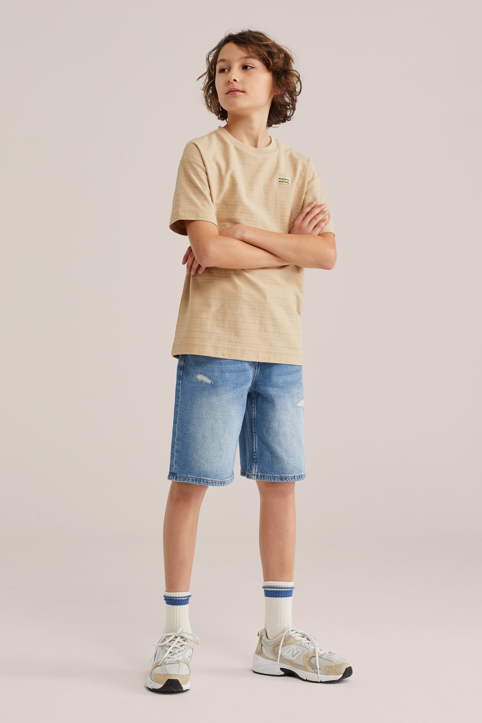 Jongens loose fit denim short | wefashion.com