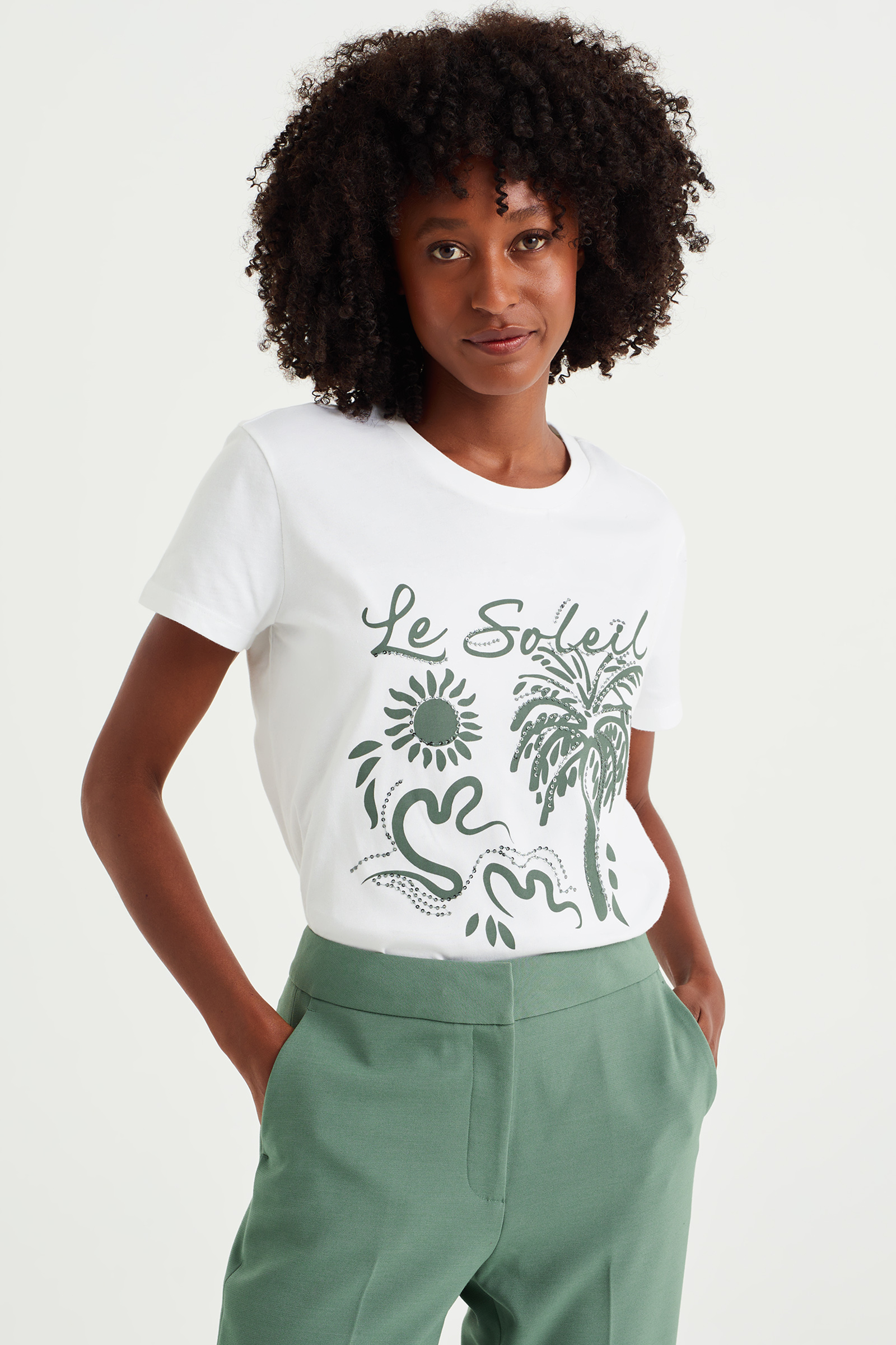 Dames T-shirt met opdruk | wefashion.com