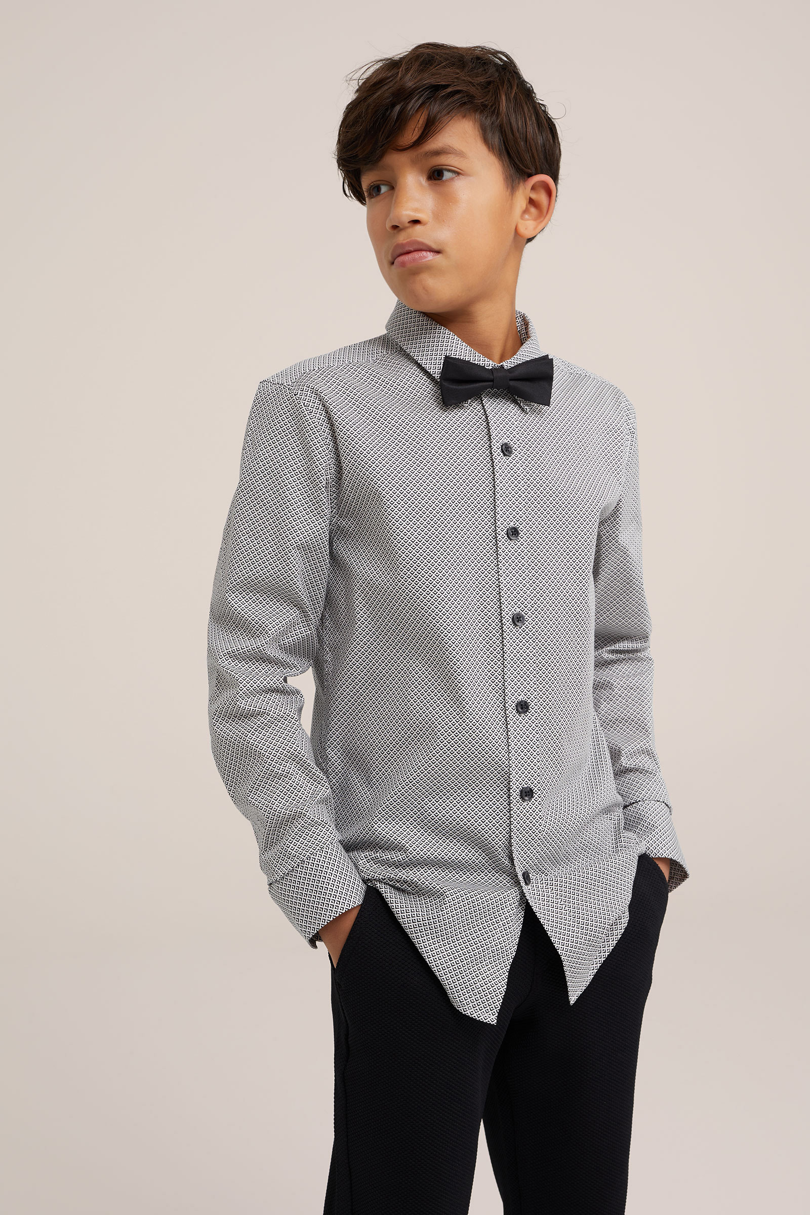 Jongens overhemd met afneembare vlinderdas | wefashion.com