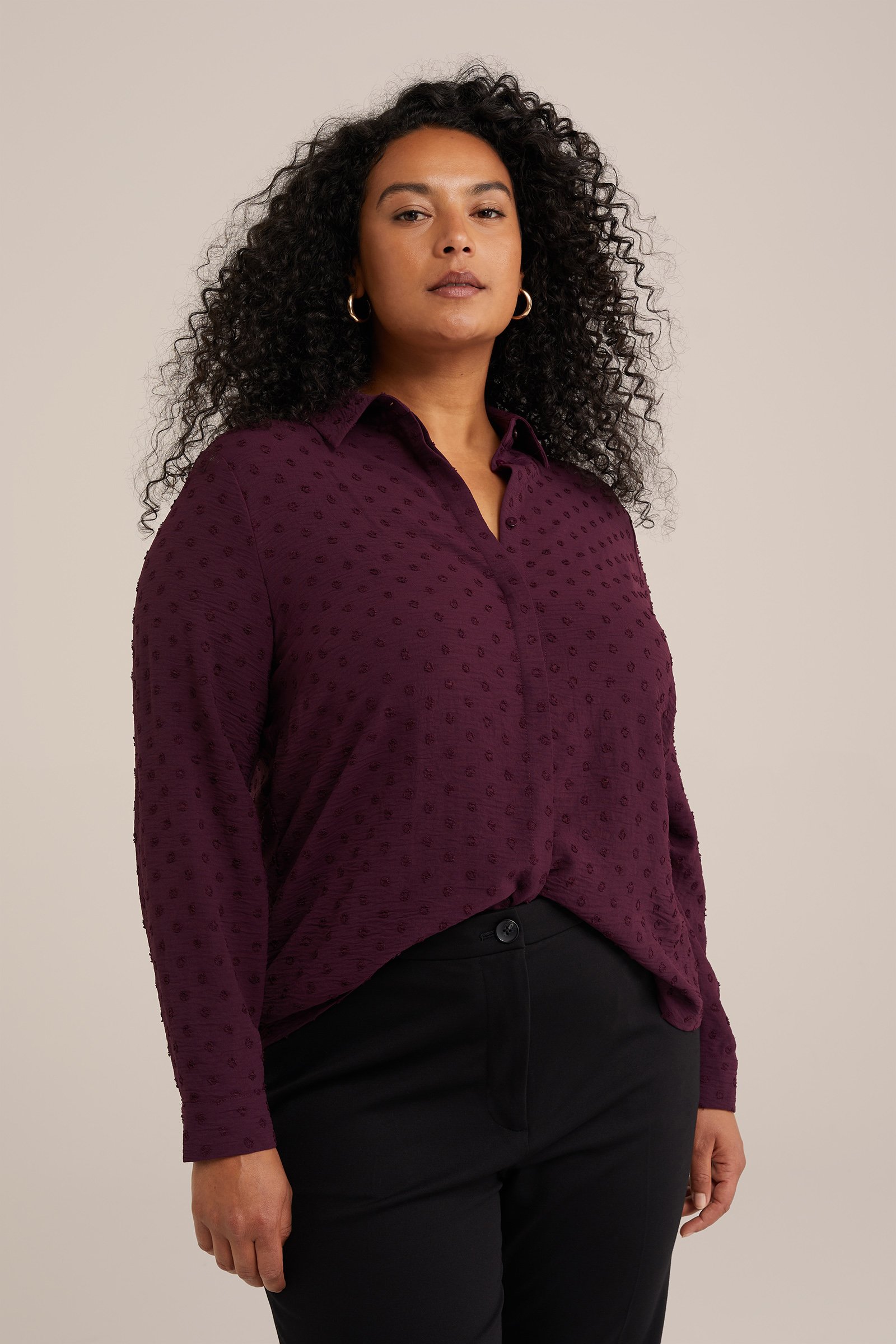 Dames blouse met structuur - Curve | wefashion.com